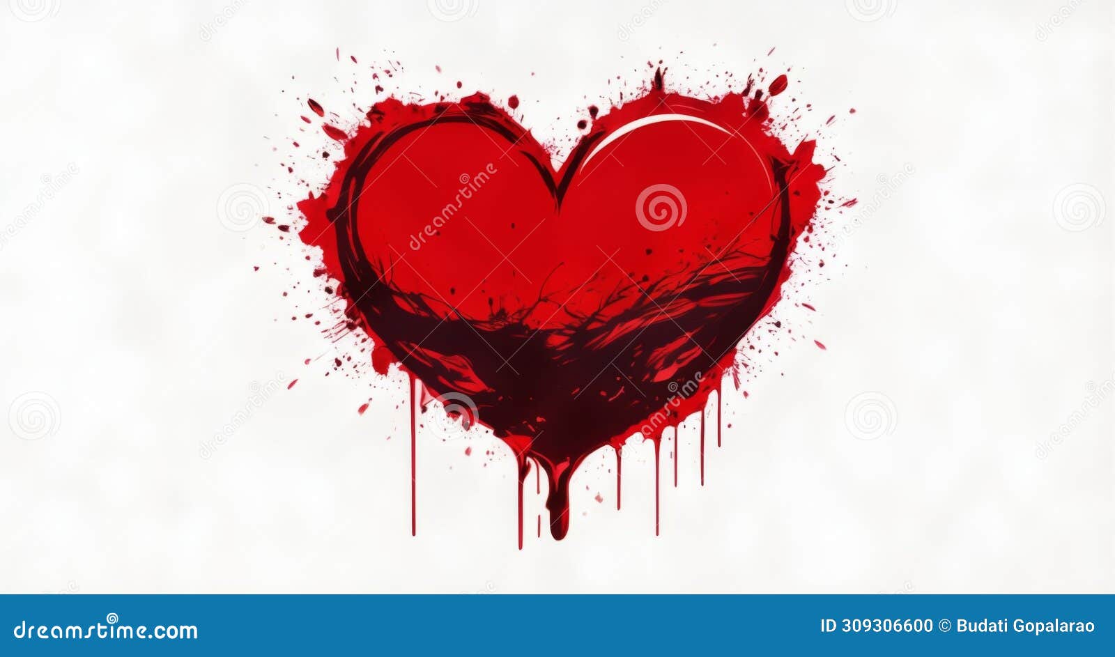 Bleeding Heart - a Symbol of Passion and Pain Stock Illustration ...
