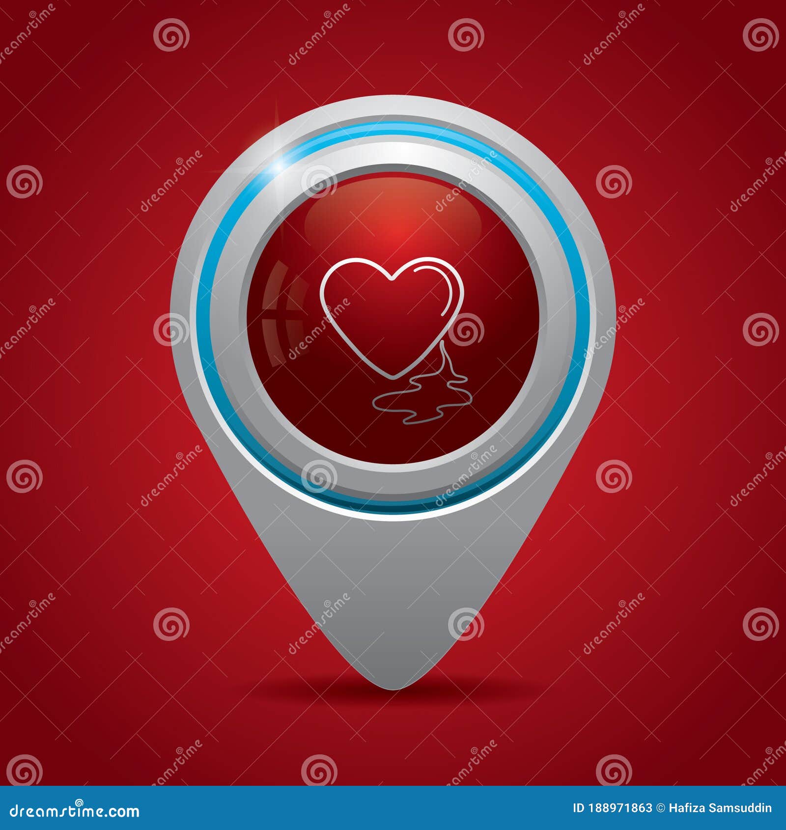 Bleeding Heart. Vector Illustration Decorative Design Stock Vector ...