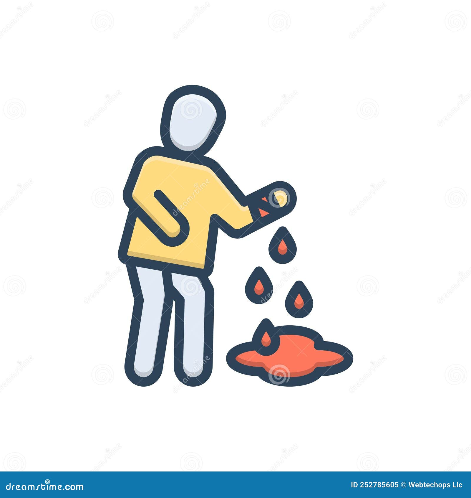 Color Illustration Icon for Bleeding, Injury and Blood Stock Vector ...