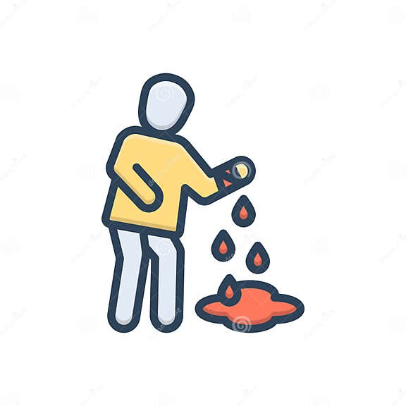 Color Illustration Icon for Bleeding, Injury and Blood Stock Vector ...