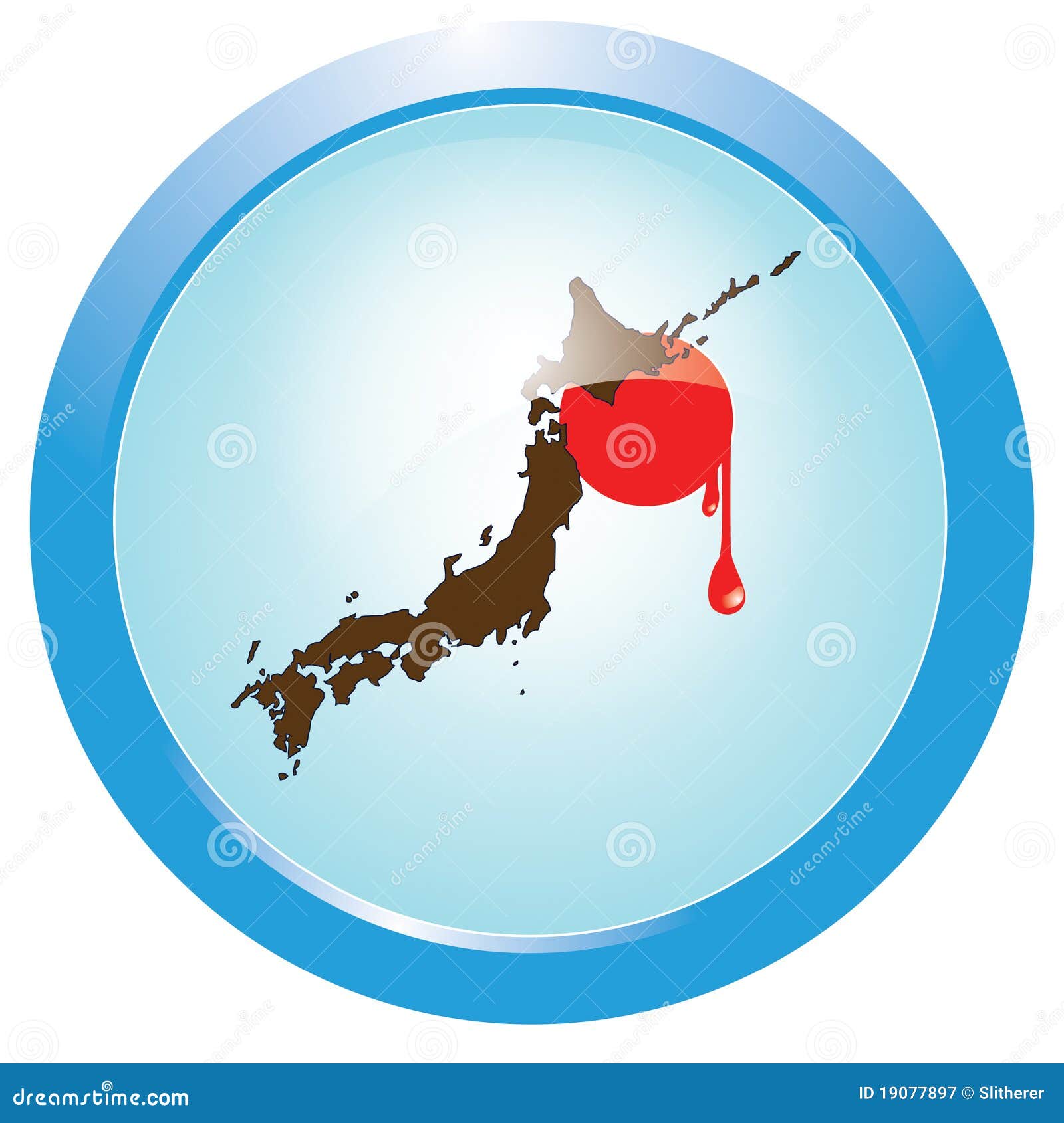 Bleeding Japan stock illustration. Illustration of bleeding - 19077897