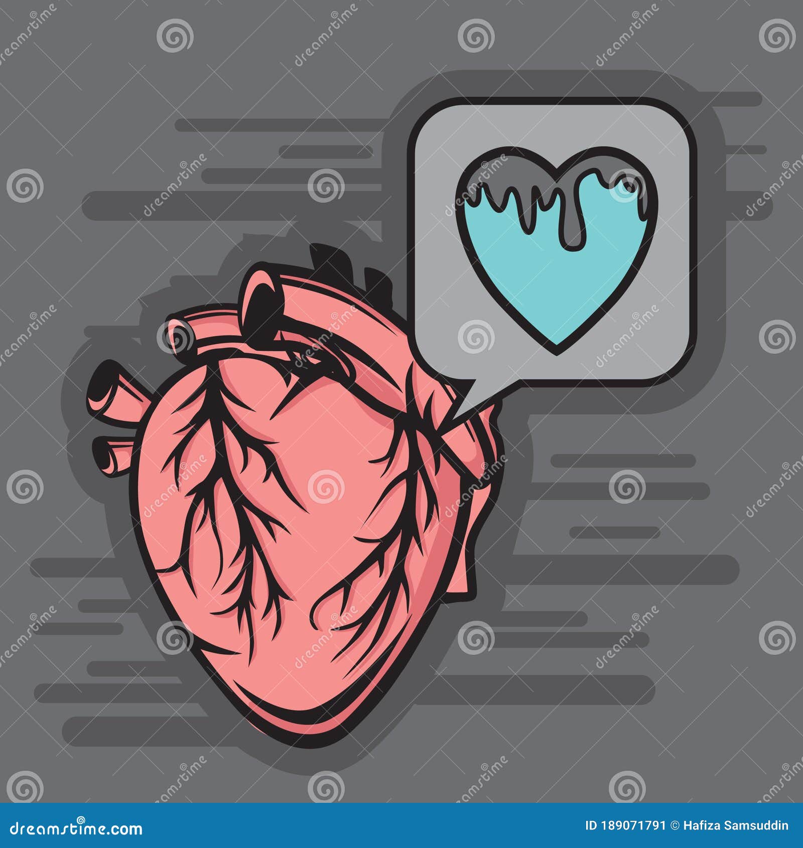 Bleeding Love. Vector Illustration Decorative Design Stock Vector ...