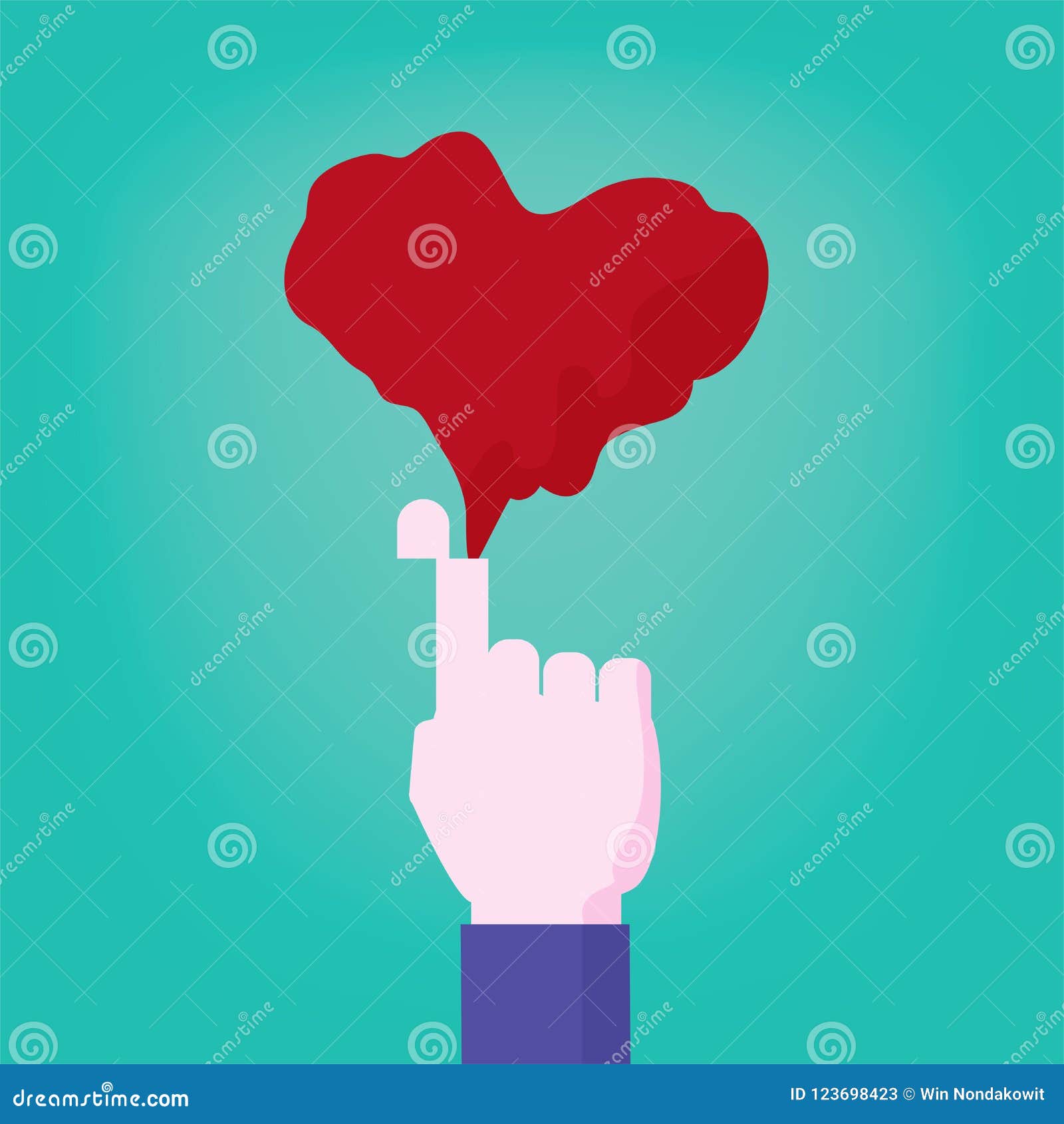 Finger Bleeding With Wound Plaster Cartoon Flat Illustration Vector ...