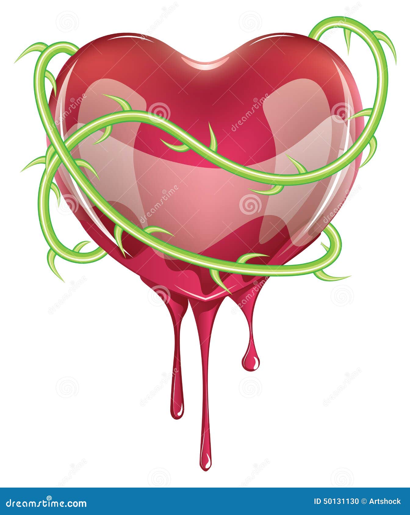 Bleeding Red Heart stock vector. Illustration of romance - 50131130