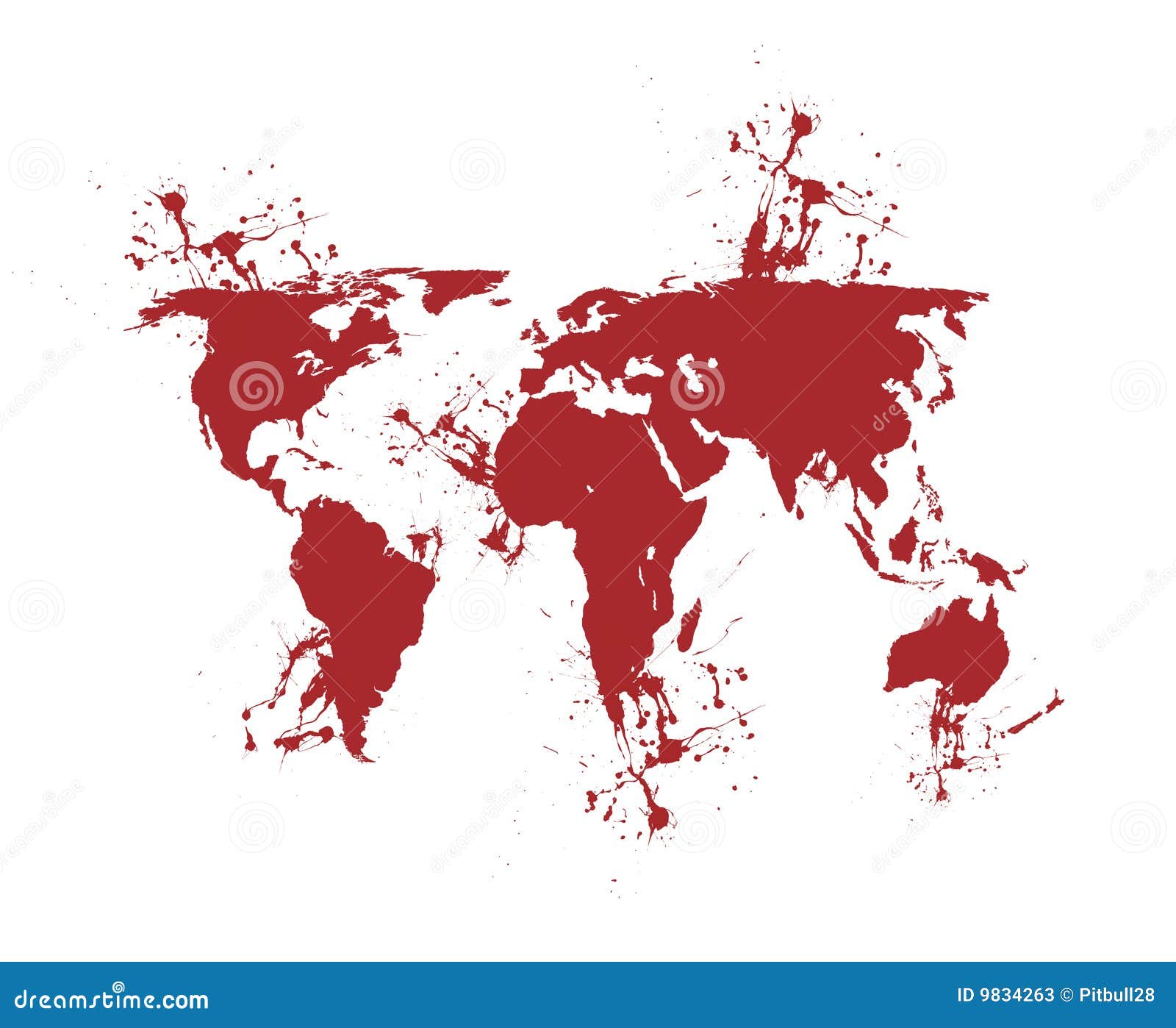 Bleeding world map stock illustration. Illustration of decorative - 9834263