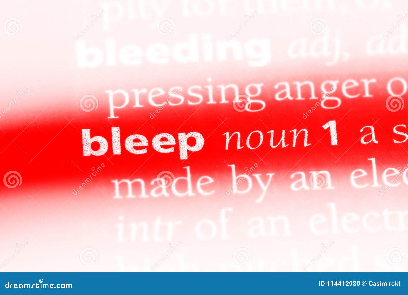 Bleep stock photo. Image of bleep, definition, closeup - 114412980