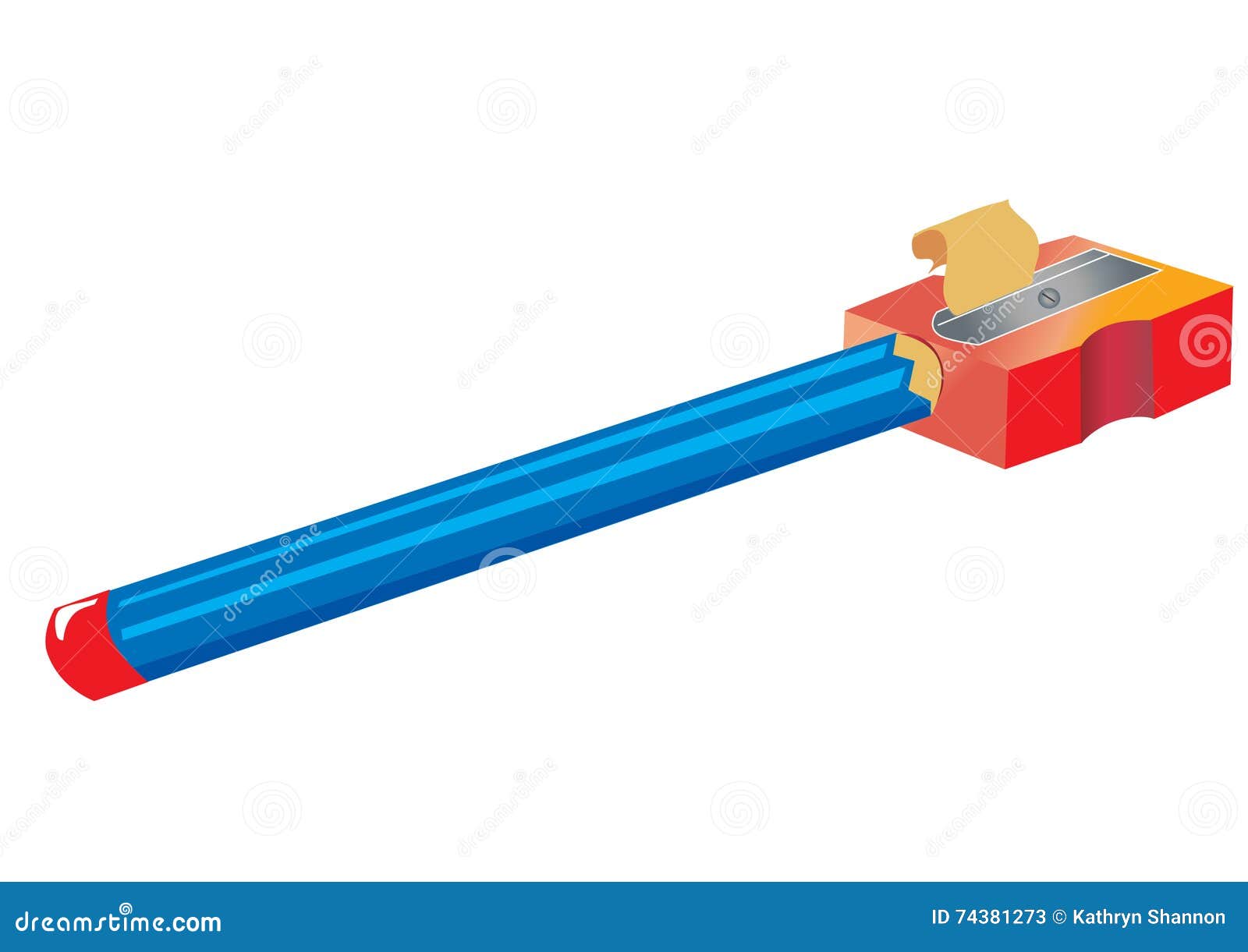 Bleistift Und Bleistiftspitzer Vektor Abbildung - Illustration von ...