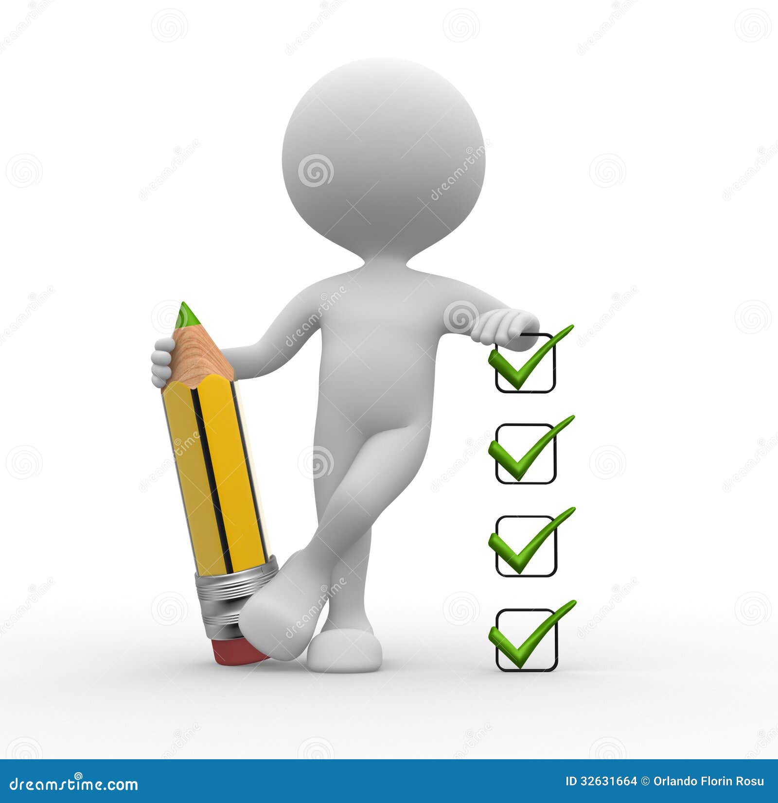 Bleistift Und Kontrolle Stockbilder - Bild: 32631664