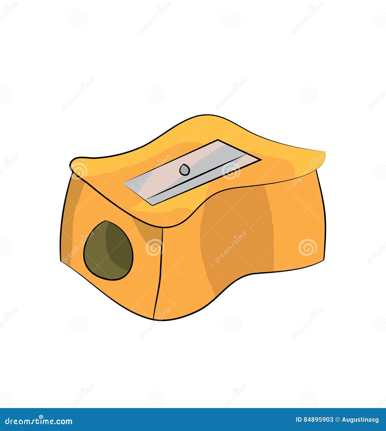 Bleistiftspitzerkarikatur stock abbildung. Illustration von zeichen ...