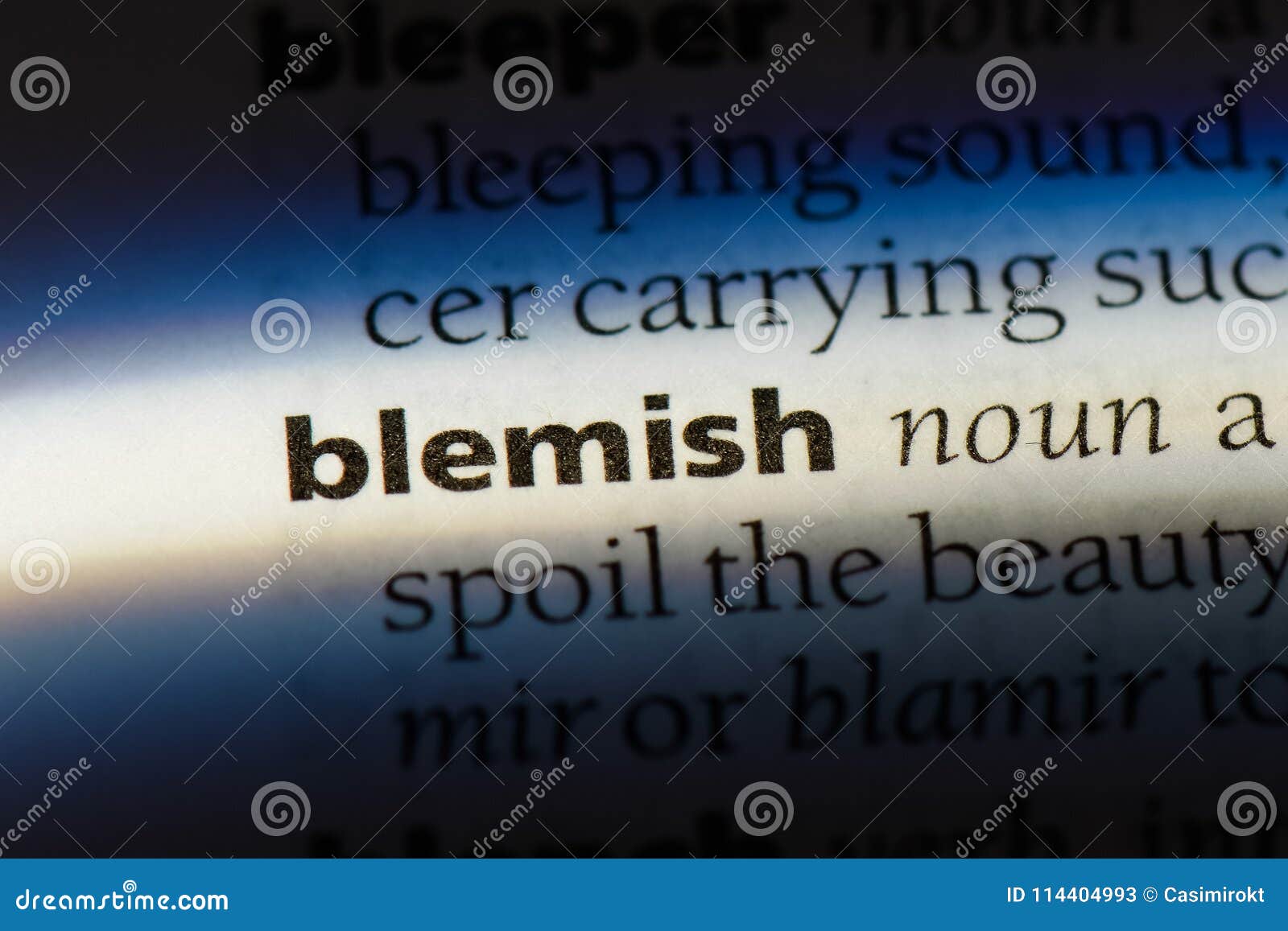 Blemish stock image. Image of dictionary, closeup, text - 114404993