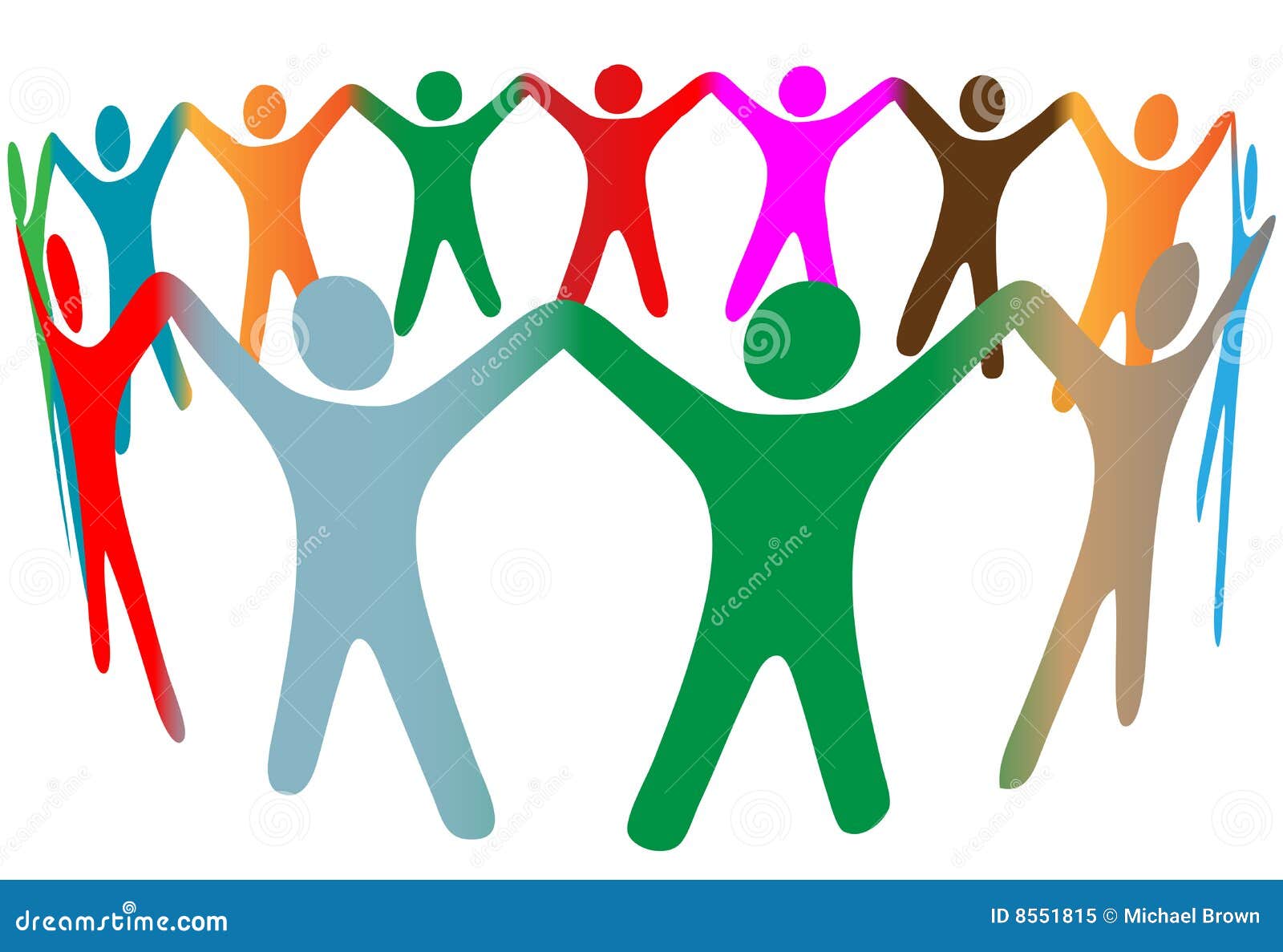 People Colors Hold Hands And Arms On World Map Stock Photo ...