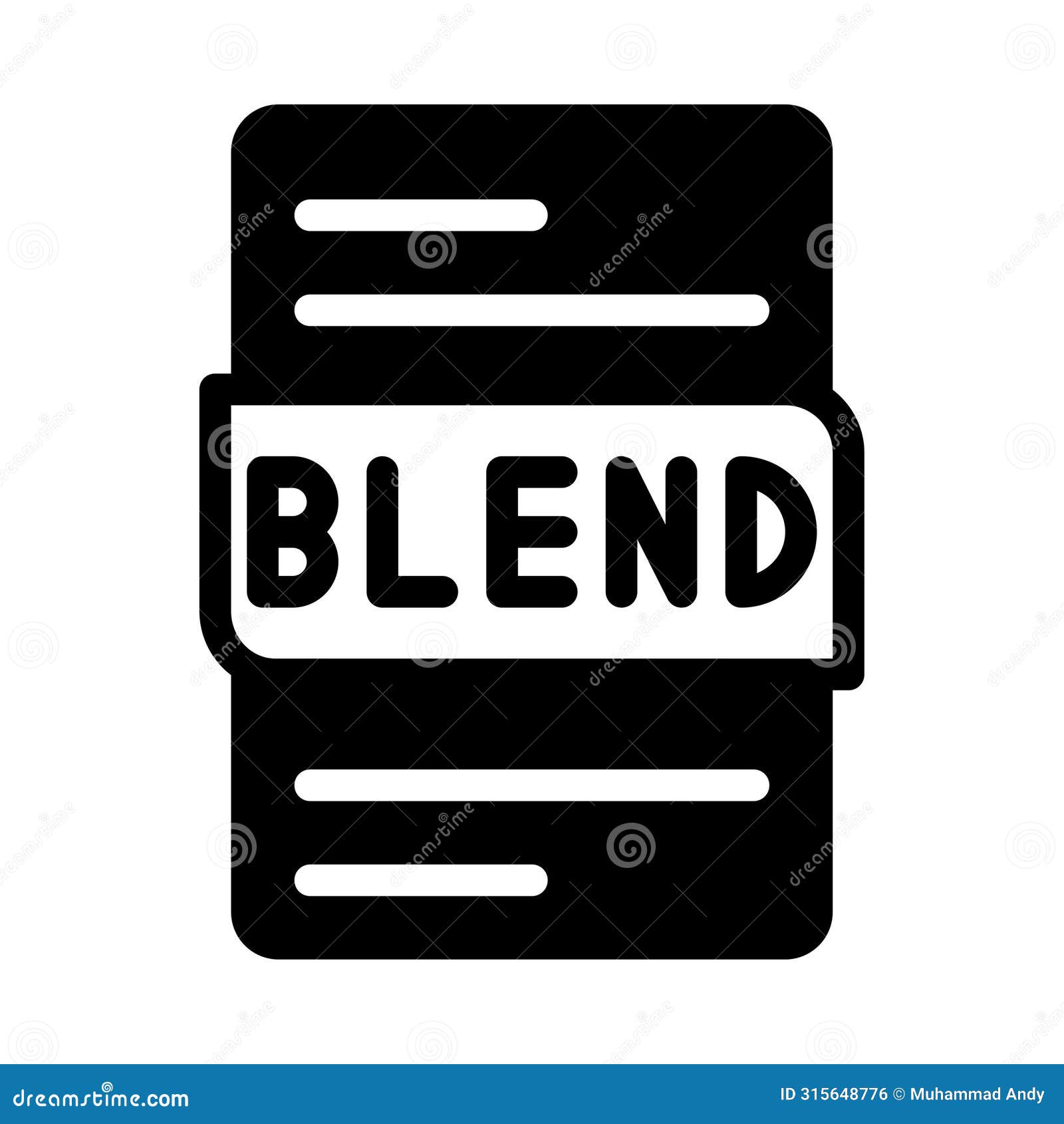 Blend Format File Type Icons. Document Extension Symbol Icon. with a ...
