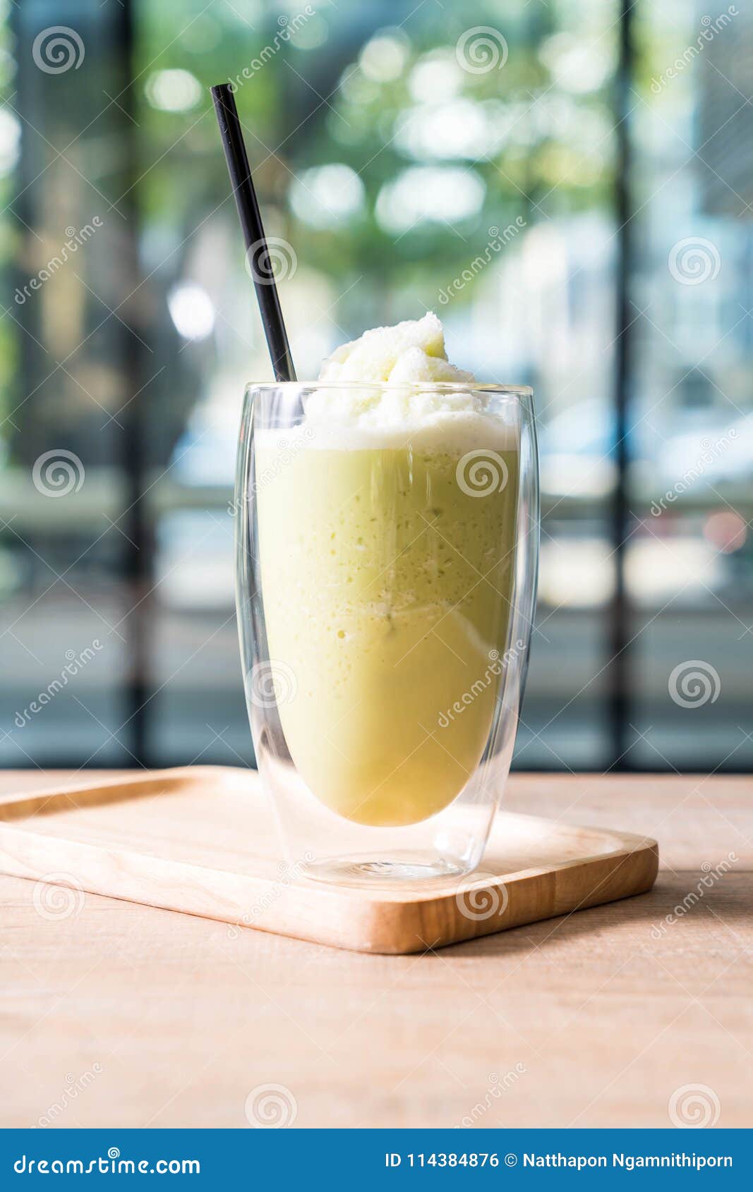 Blend green tea milkshake stock photo. Image of tasty - 114384876