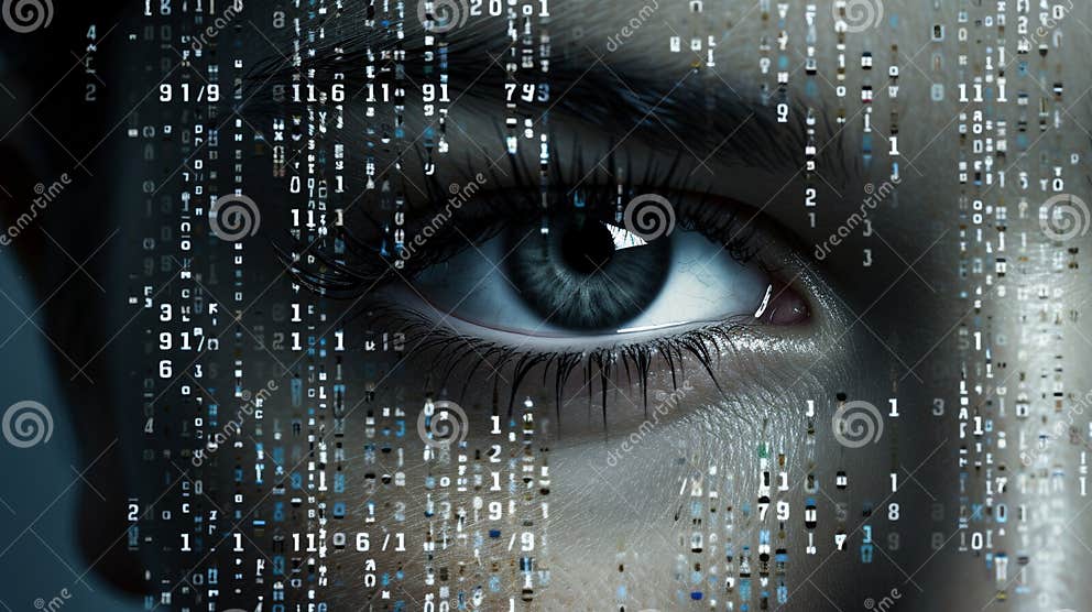 Blend of Human Vision and Technology Closeup Image, Ai Generated Stock ...