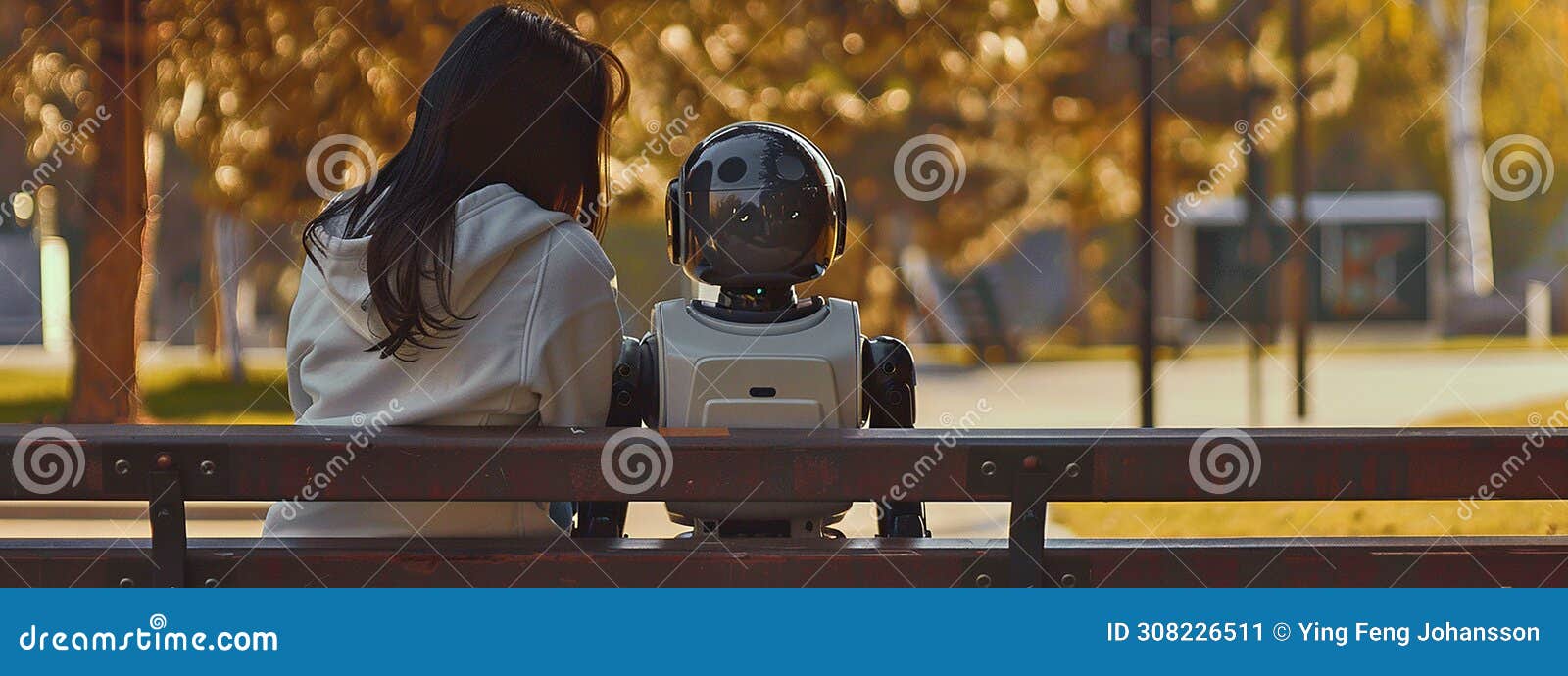 Blend of Humanity and Artificial Intelligence, Intimate Moment of a ...