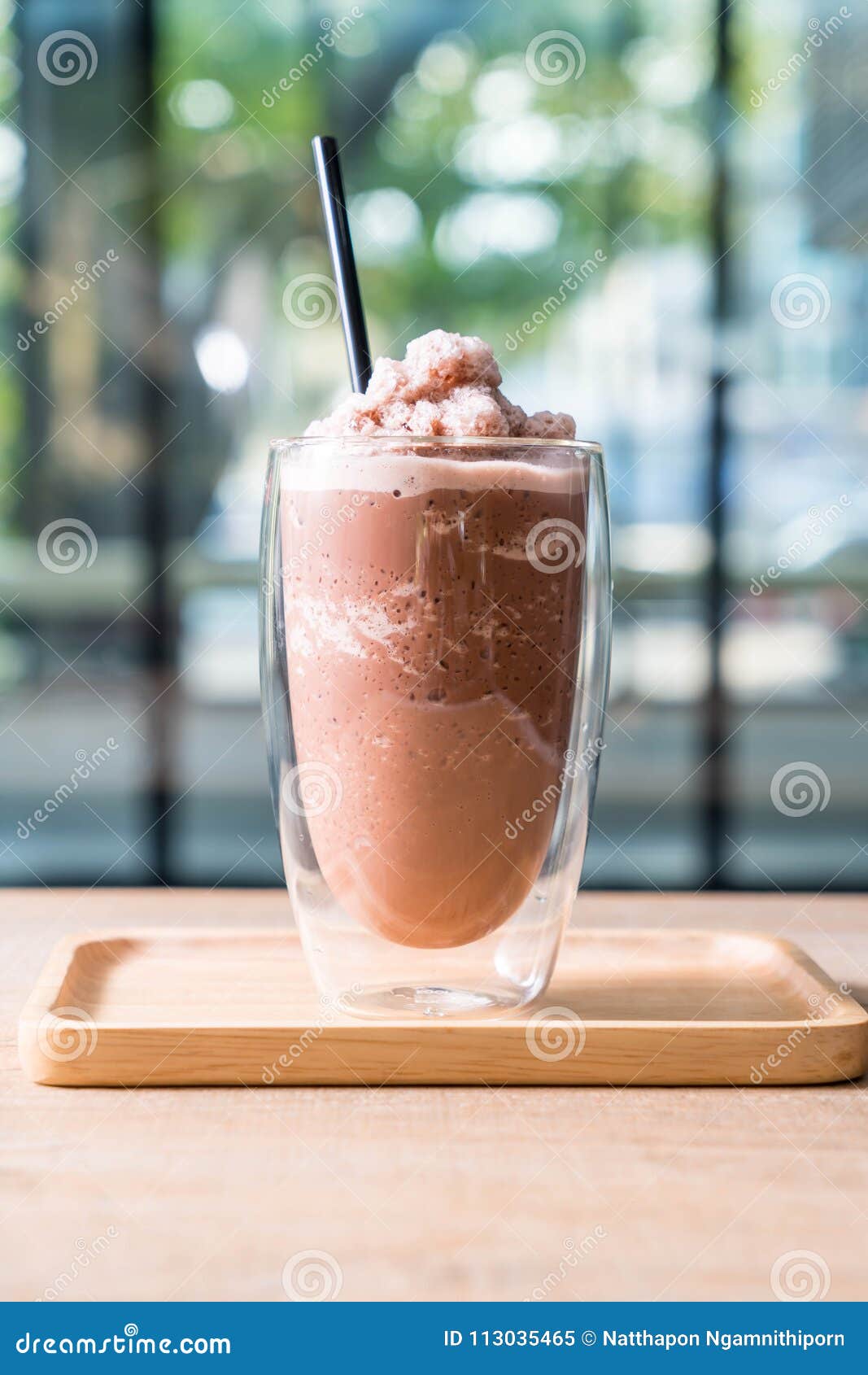 Blend Iced Chocolate Milkshake Stock Image - Image of tasty, delicious ...