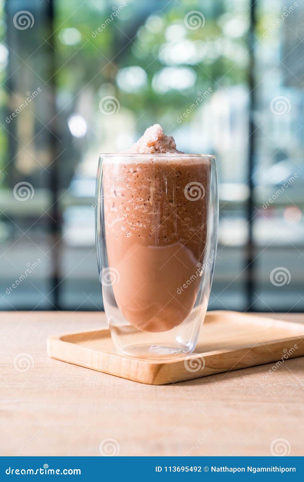 Blend Iced Chocolate Milkshake Stock Photo - Image of coffee, chocolate ...