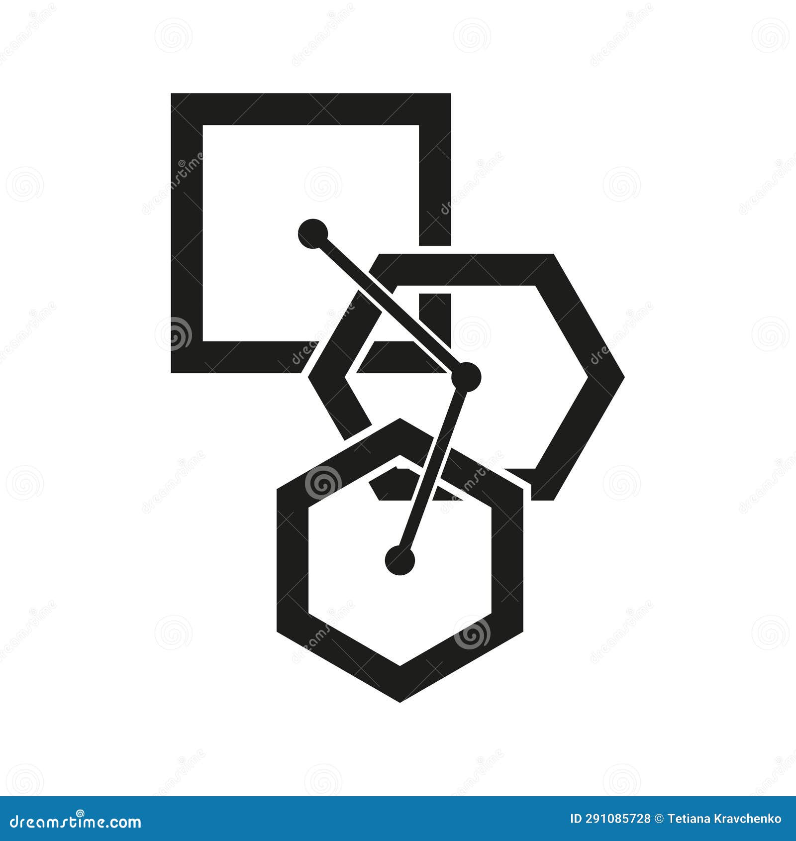 Blend Icon. Source Shape Transition To Another Destination Shape ...