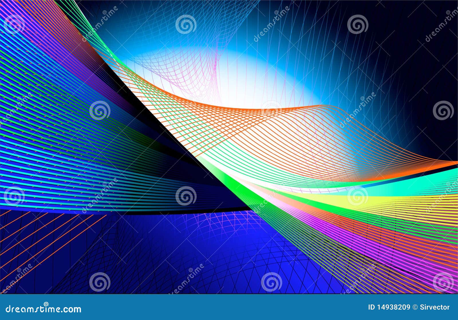 Blend Lines in Blue Background Stock Vector - Illustration of color ...