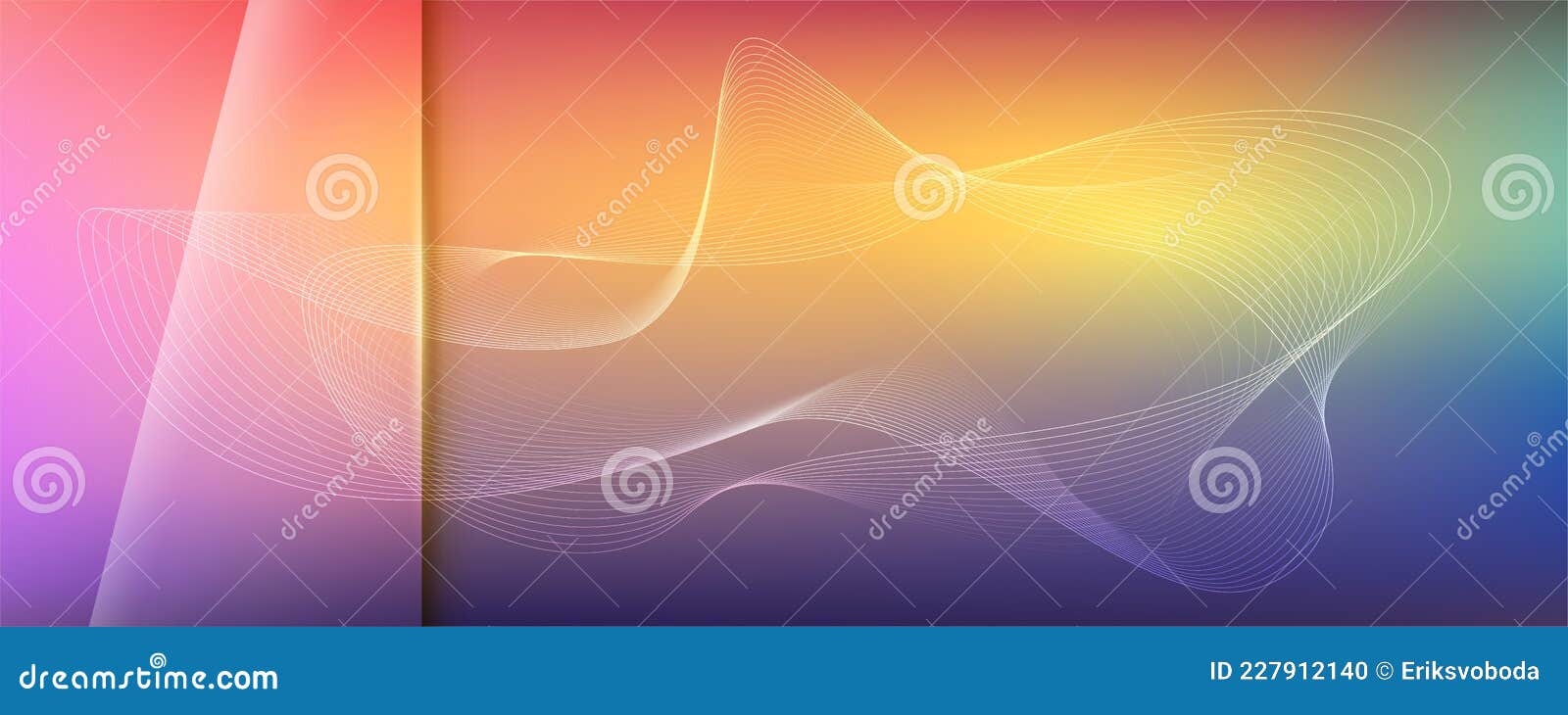 Blend of Lines on Multi Colored Background. Abstract Wavy Background ...