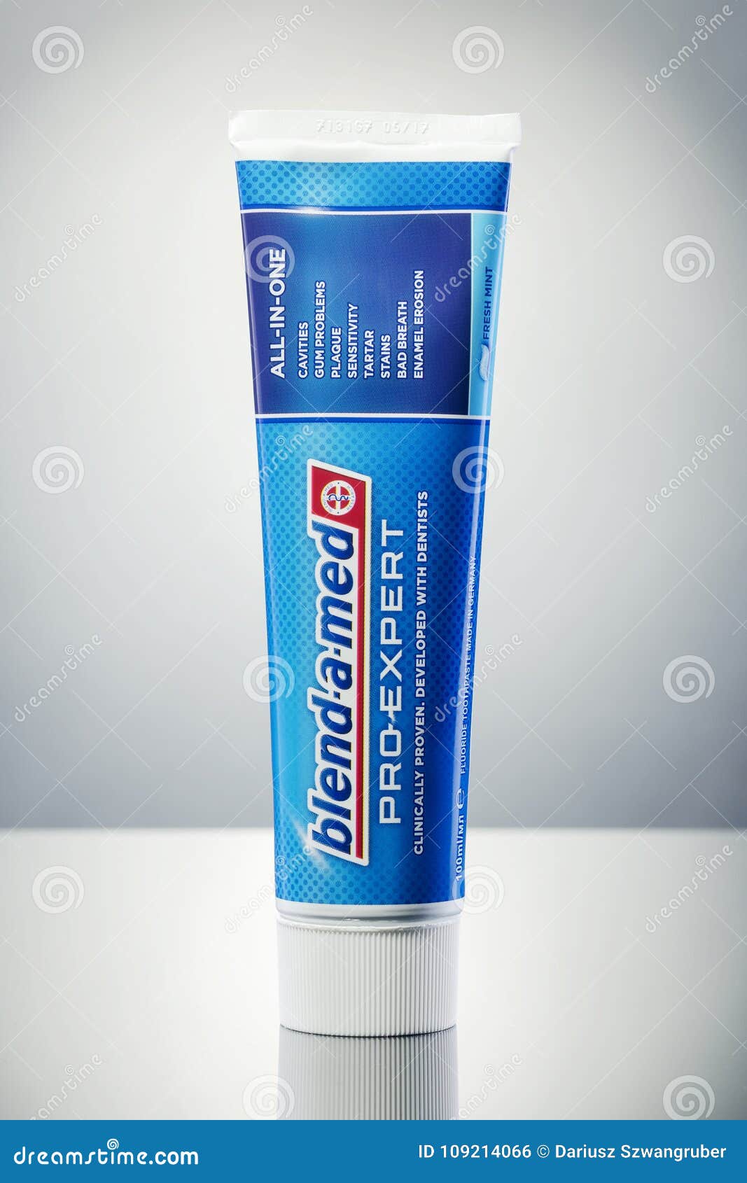 Blend-a-med Toothpaste Isolated on Gradient Background. Editorial Photo ...