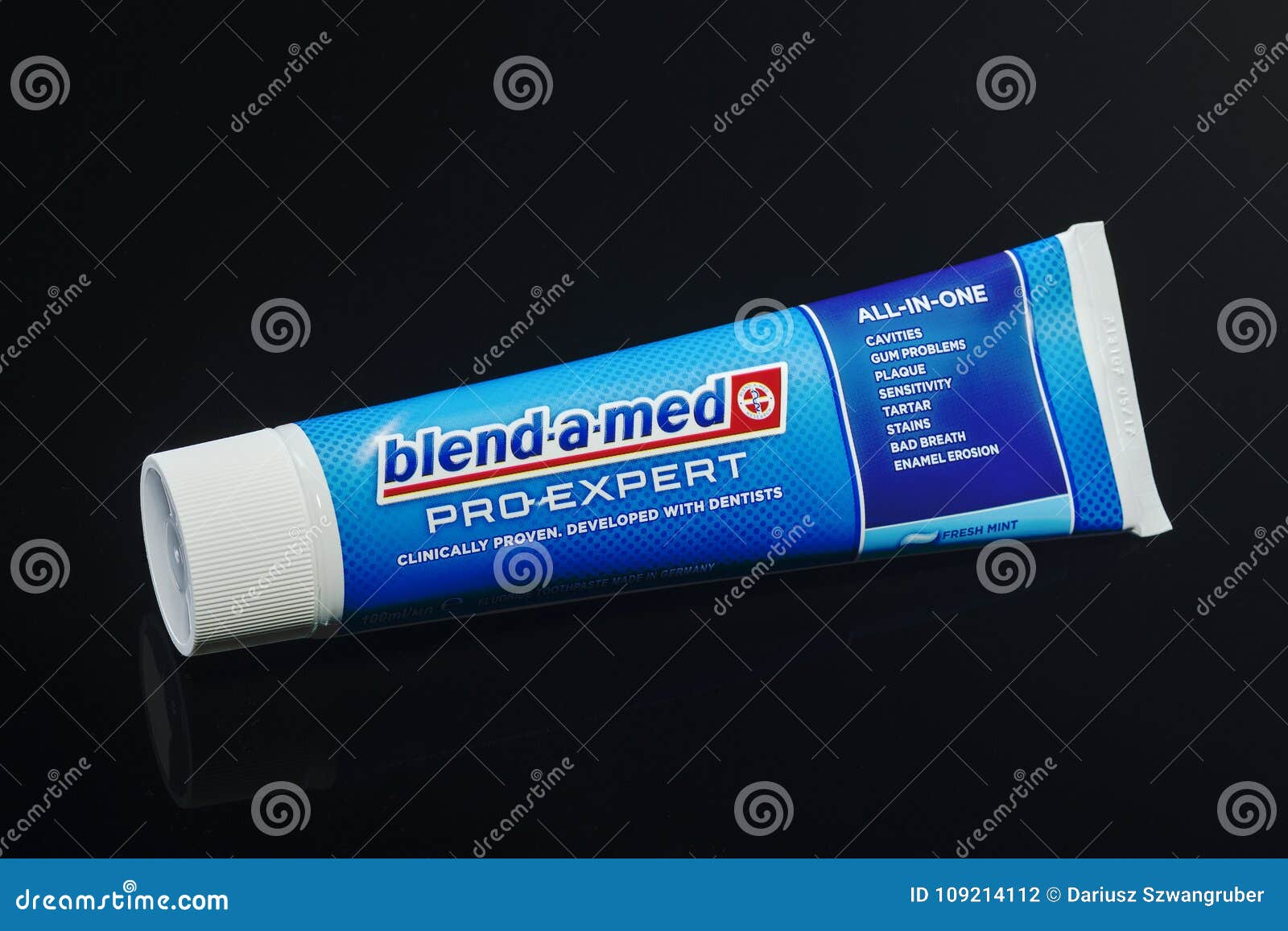 Blend-a-med Toothpaste Isolated On Metal Background. Editorial Image ...