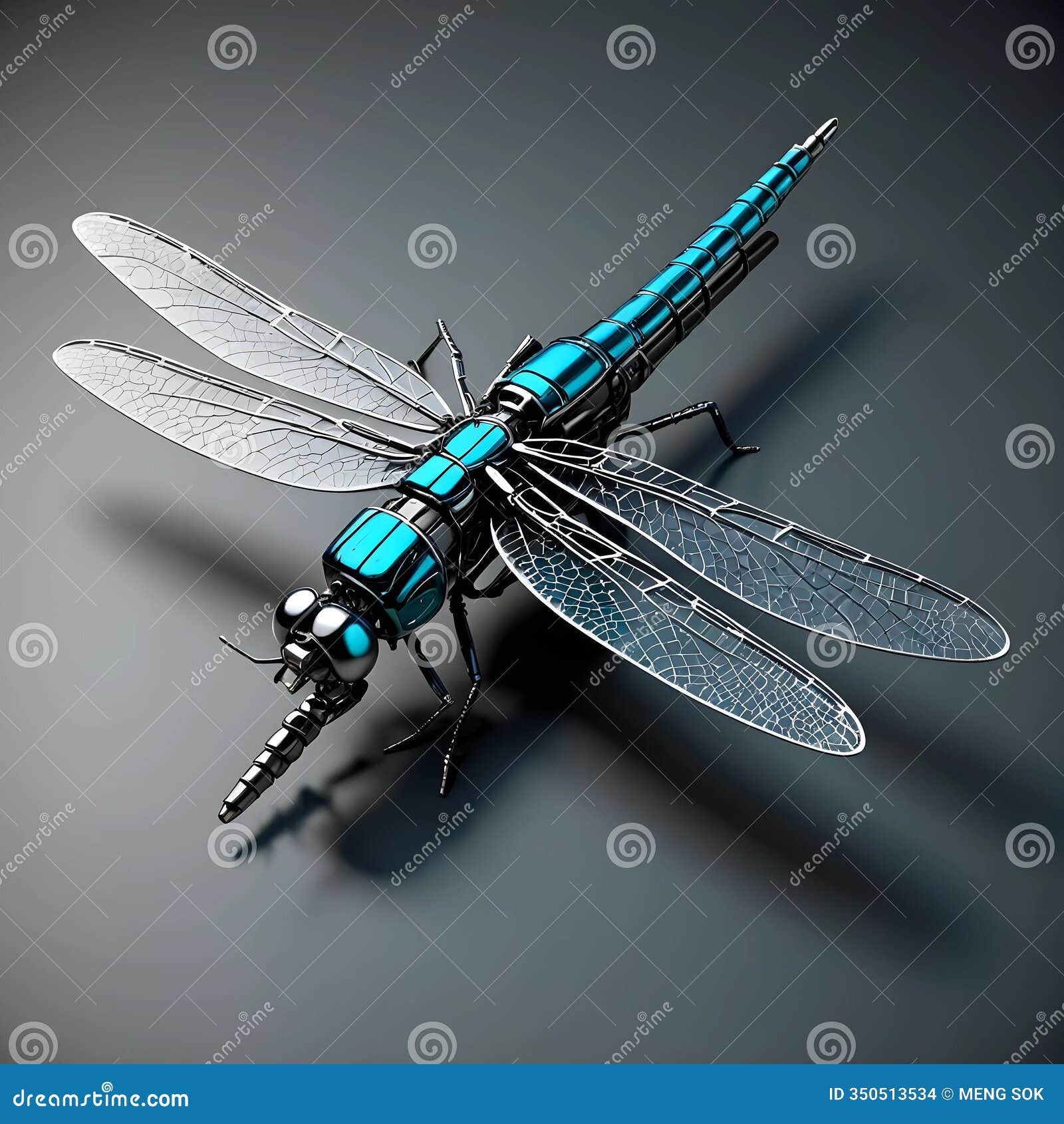 A Blend of Nature and Technology in the Form of a Stylized Dragonfly ...