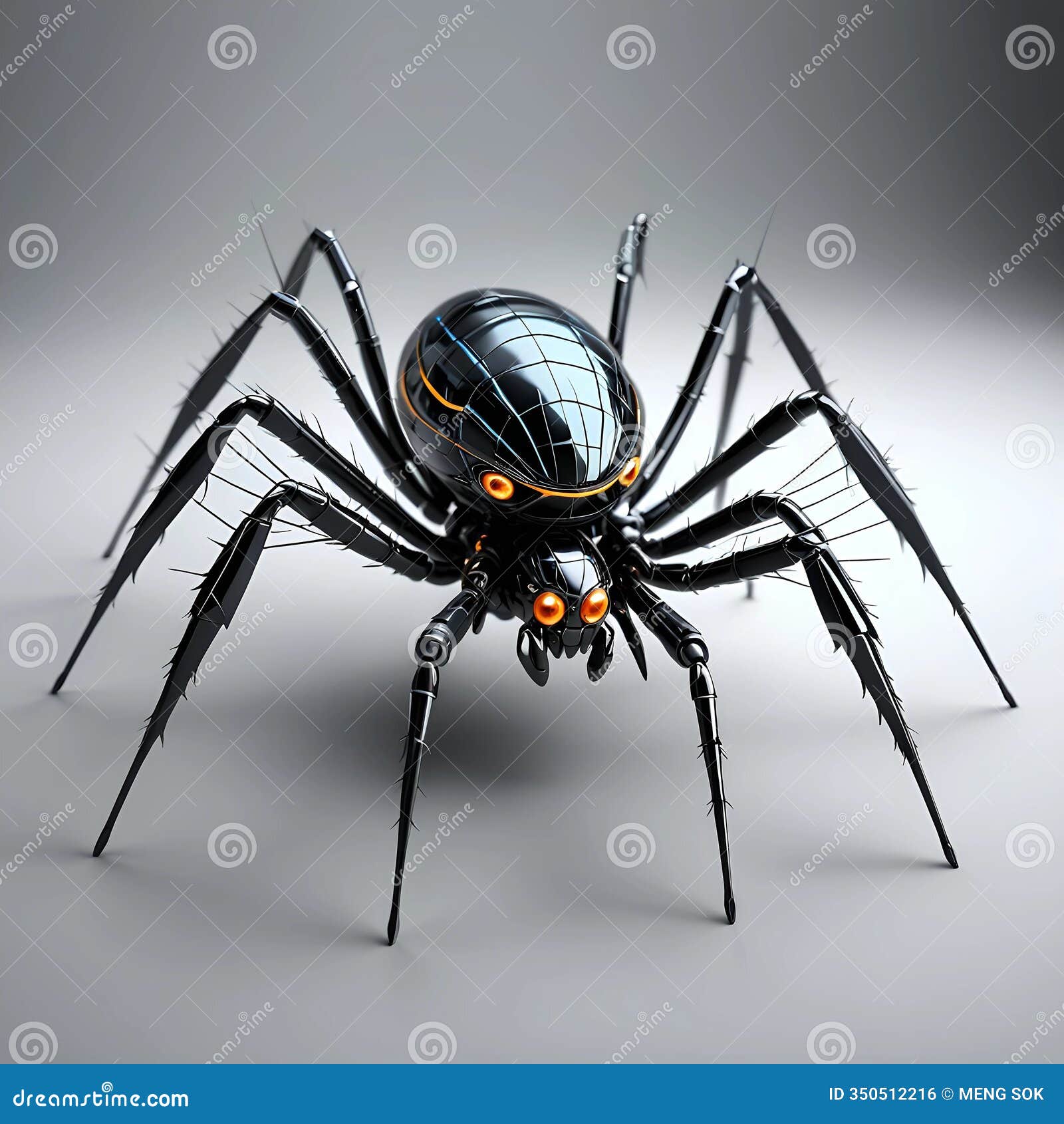A Blend of Nature and Technology in the Form of a Stylized Spider ...