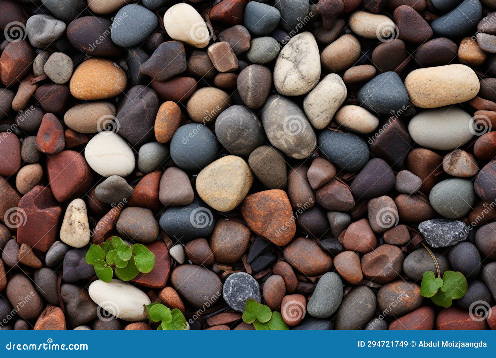 A Blend of Pebble Stones and Bricks Forms an Intriguing Contrast Stock ...