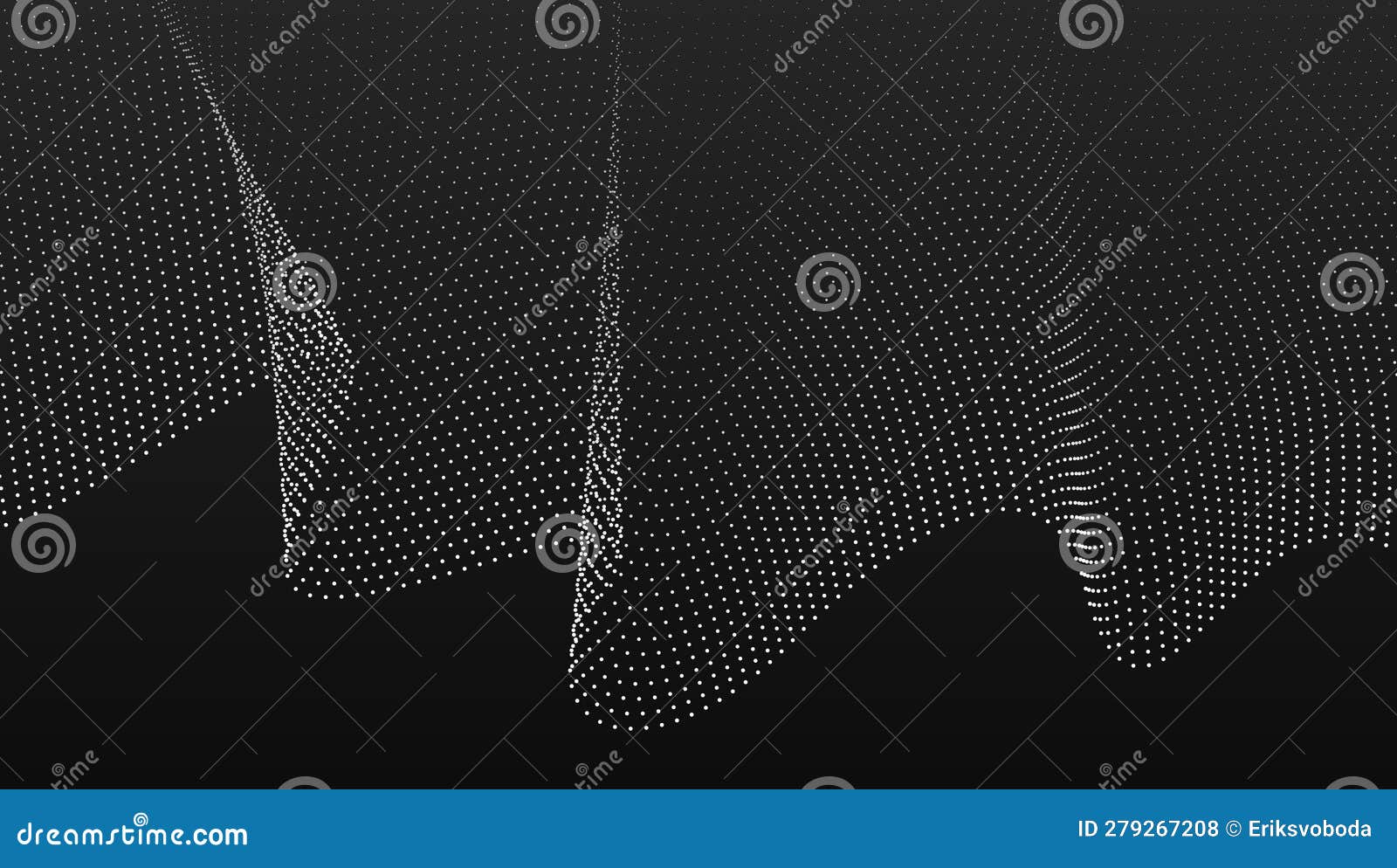 Blended Dotted Abstract Pattern. White Dots on Black Background Stock ...