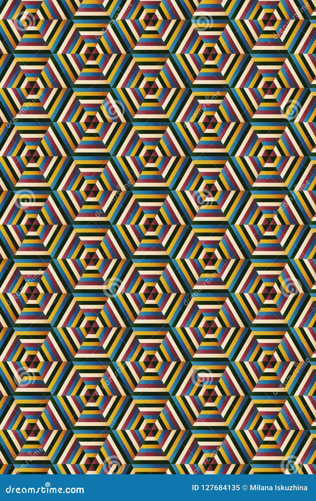 Blended Hexagonal Print stock vector. Illustration of decorative ...