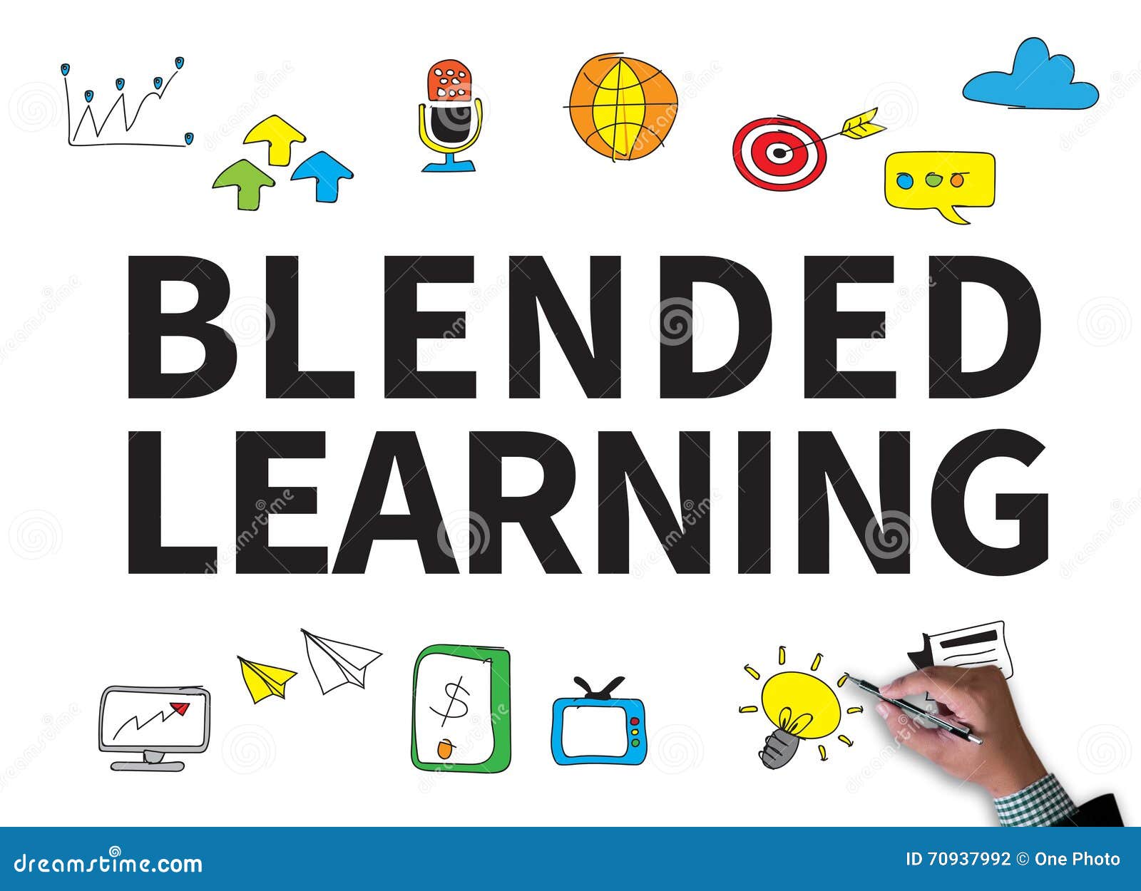 BLENDED LEARNING stock photo. Image of hand, erudition - 70937992