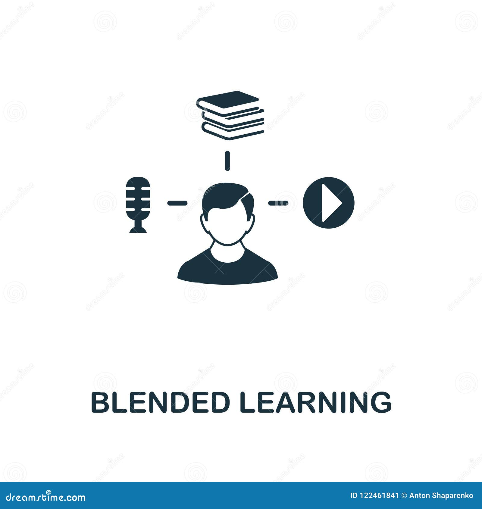 Blended Learning Creative Icon. Simple Element Illustration Stock ...
