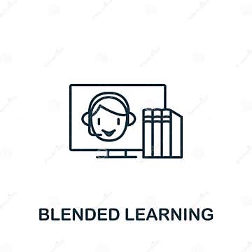 Blended Learning Icon from E-learning Collection. Simple Line Element ...