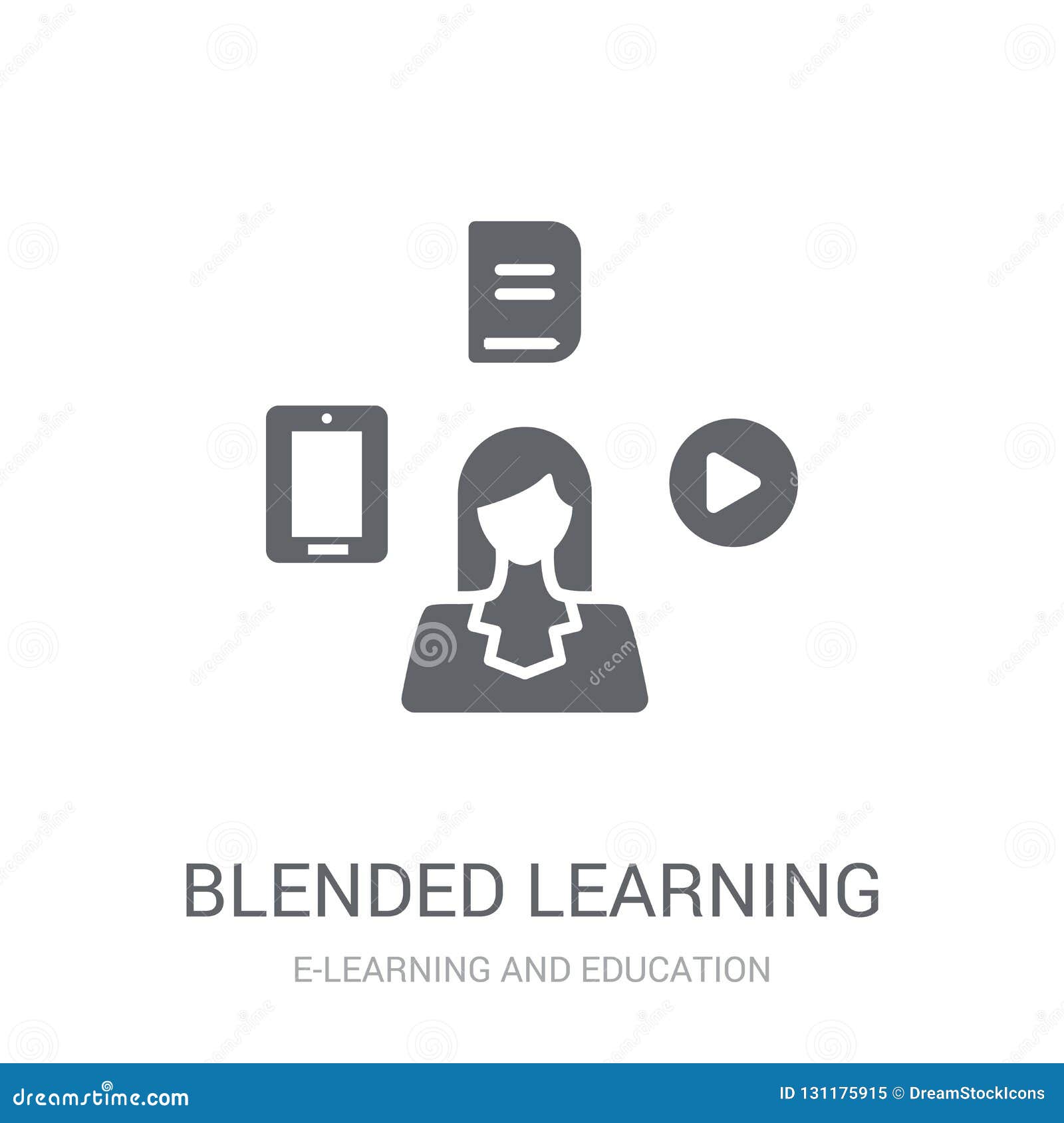 Blended Learning Icon. Trendy Blended Learning Logo Concept on W Stock ...