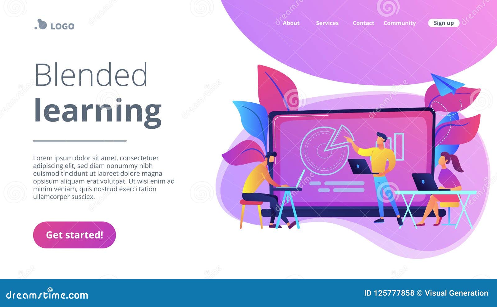 Blended Learning Icon. Trendy Flat Vector Blended Learning Icon ...