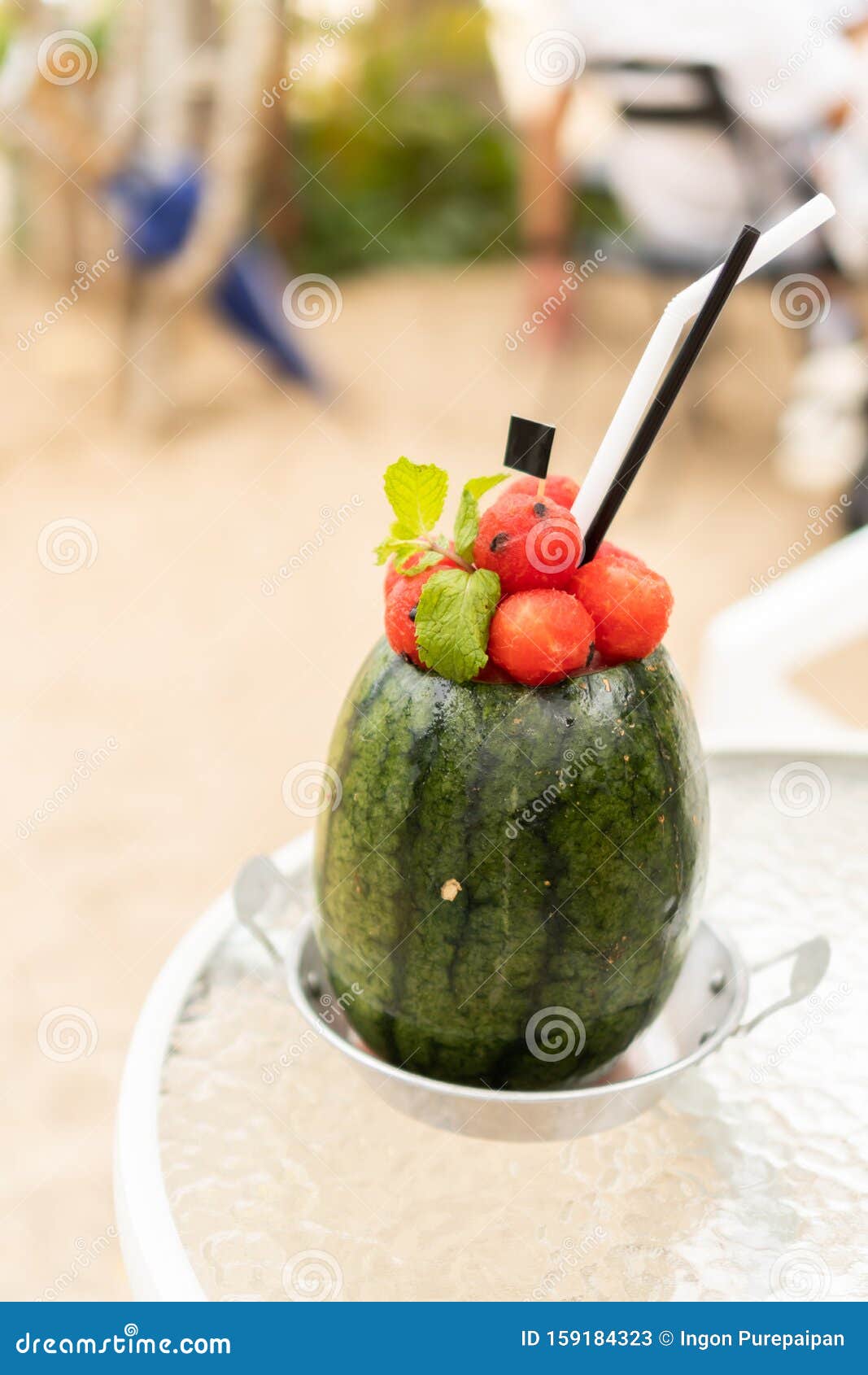 Blended of Watermelon Put in a Container that Makes from Watermelon ...