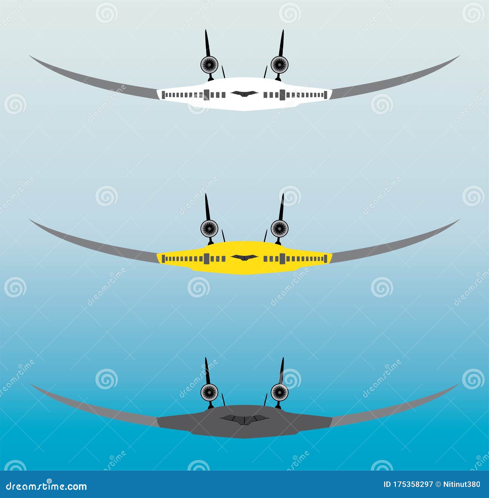 Blendedwing Passenger Airplane Vector Stock Illustration - Illustration ...