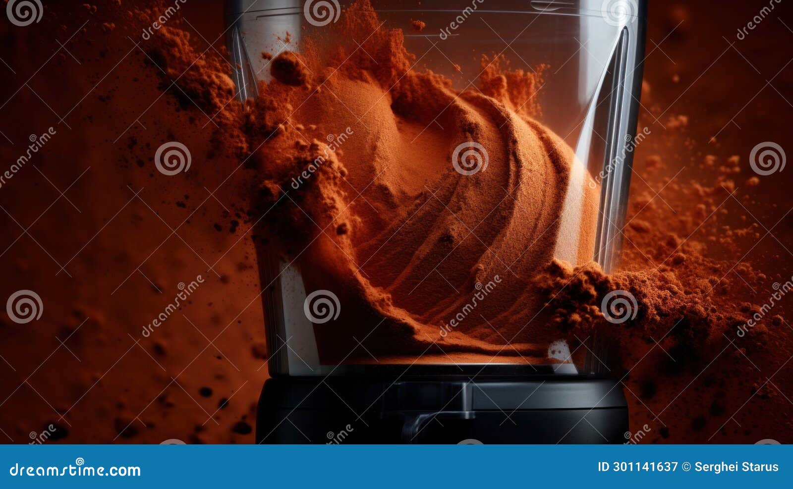 A Blender with a Brown Substance in it on Top of the Counter, AI Stock ...