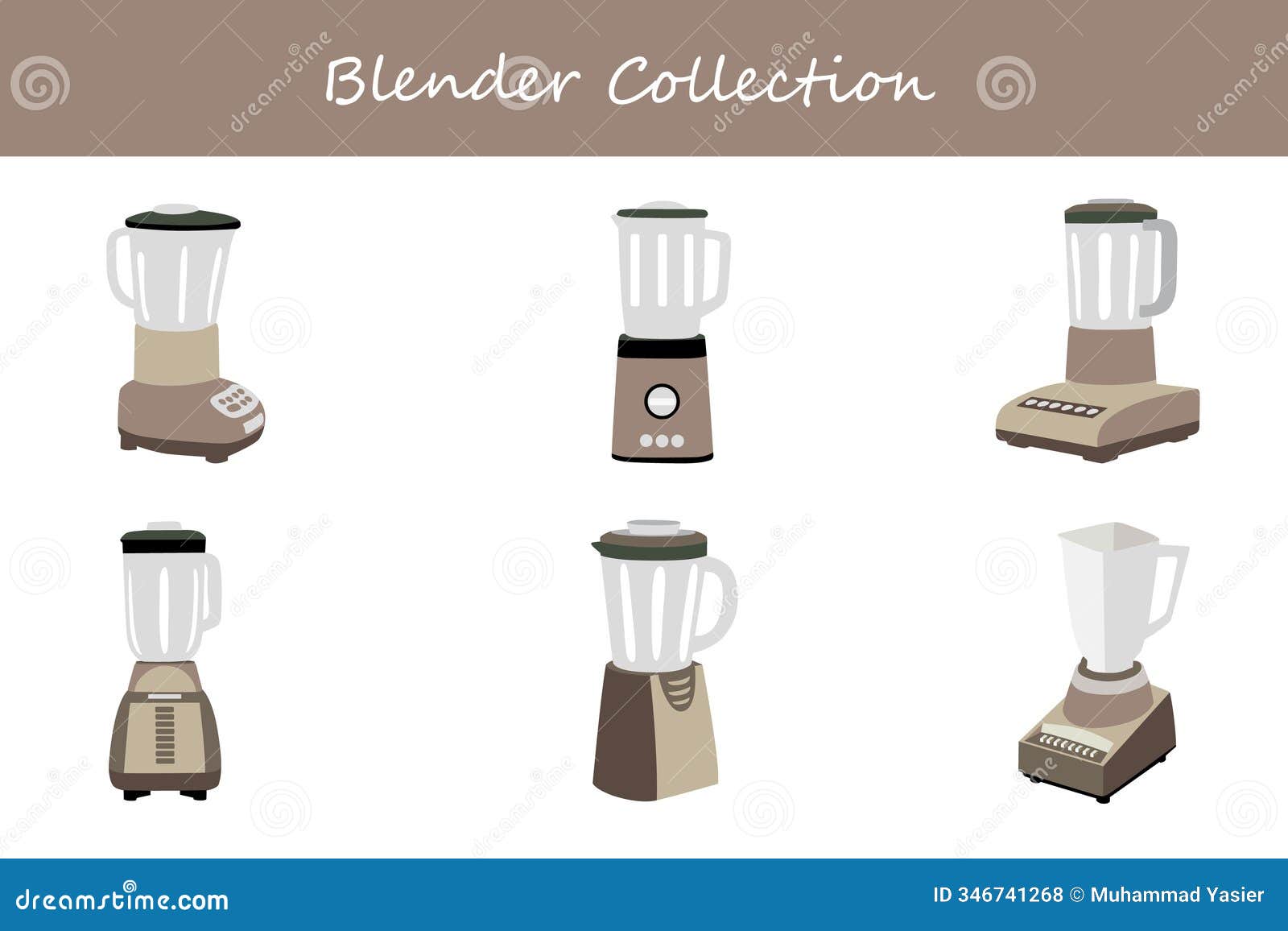 Blender Collection in Different Poses. Vector Illustration Stock ...