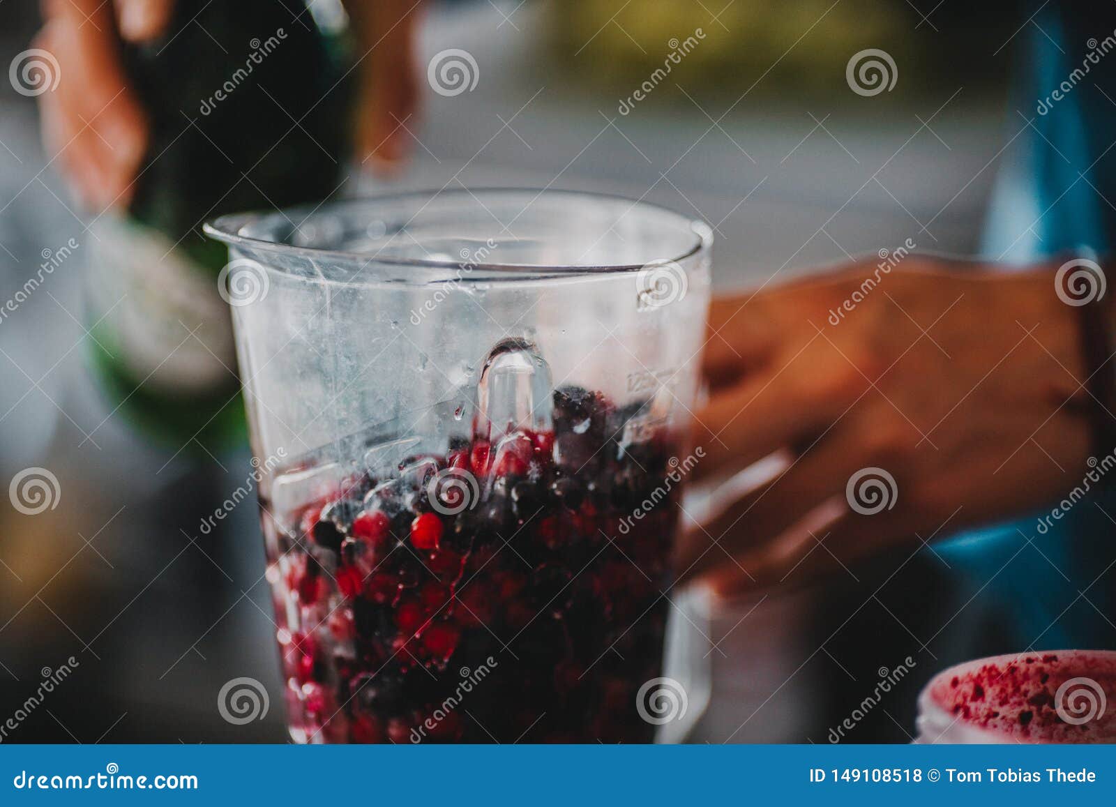 Blender with Delicious Red Berries Stock Photo - Image of fruit, juicy ...