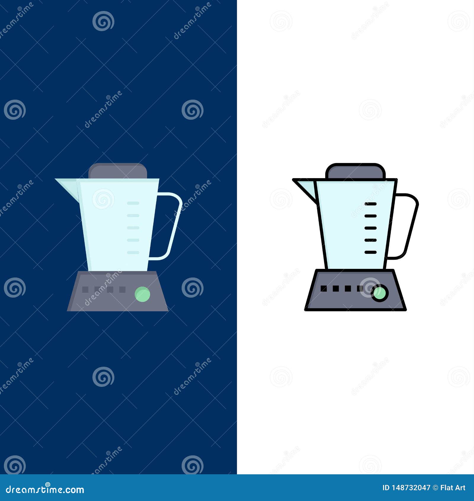 Blender, Electric, Home, Machine Icons. Flat and Line Filled Icon Set ...
