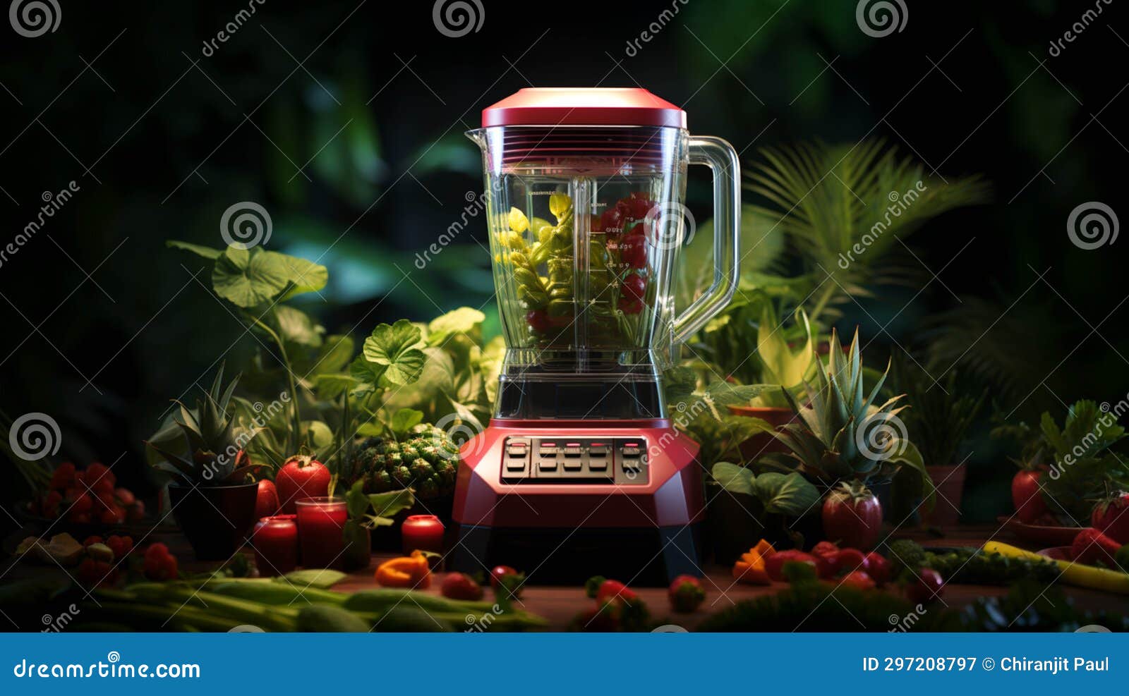 Blender Juice Machine on Red Stock Image - Image of cocktail, healthy ...