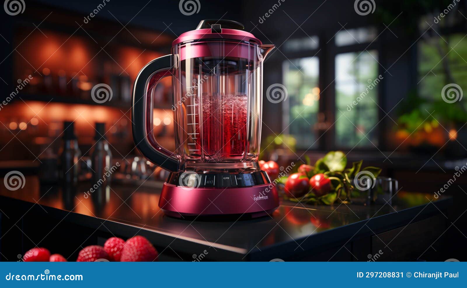 Blender Juice Machine on Red Stock Image - Image of healthy, equipment ...