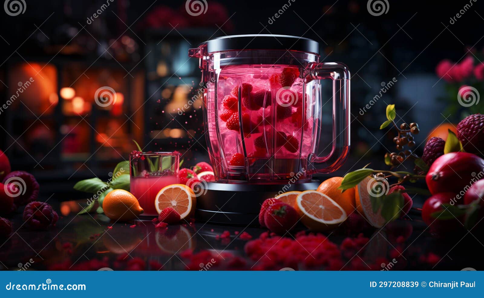 Blender Juice Machine on Red Stock Illustration - Illustration of ...