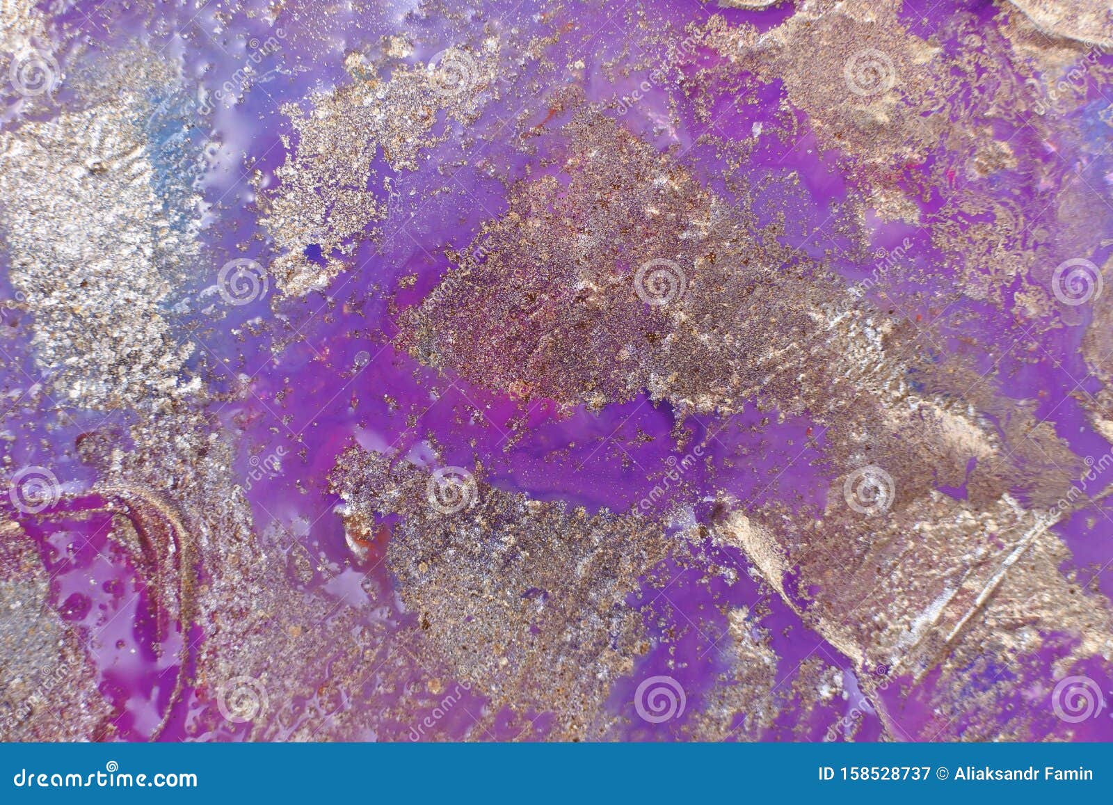 Background with Metal Oxidation Effect. Blending Shades of Purple and ...