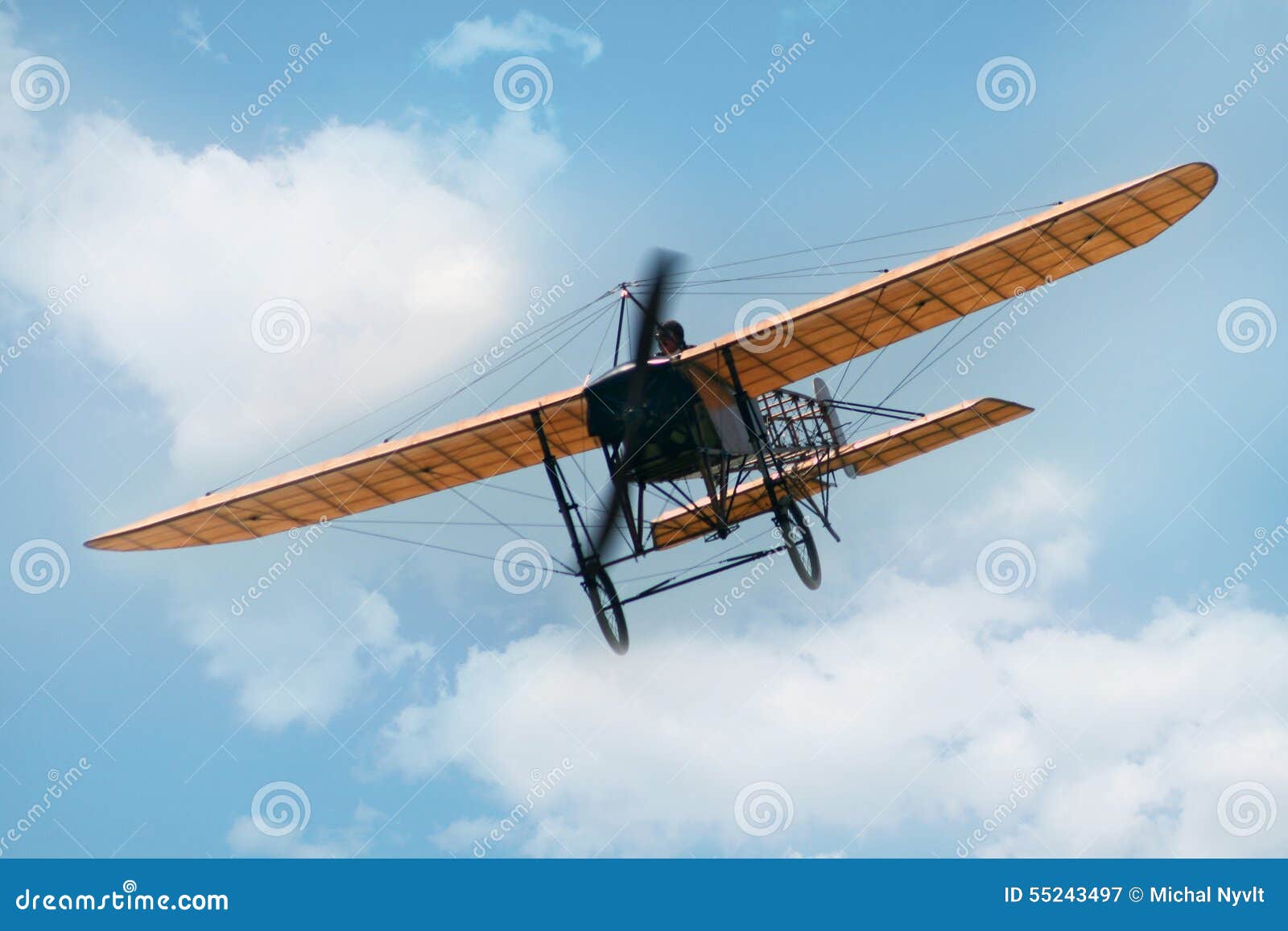 Bleriot XI stock image. Image of plane, history, airplane - 55243497