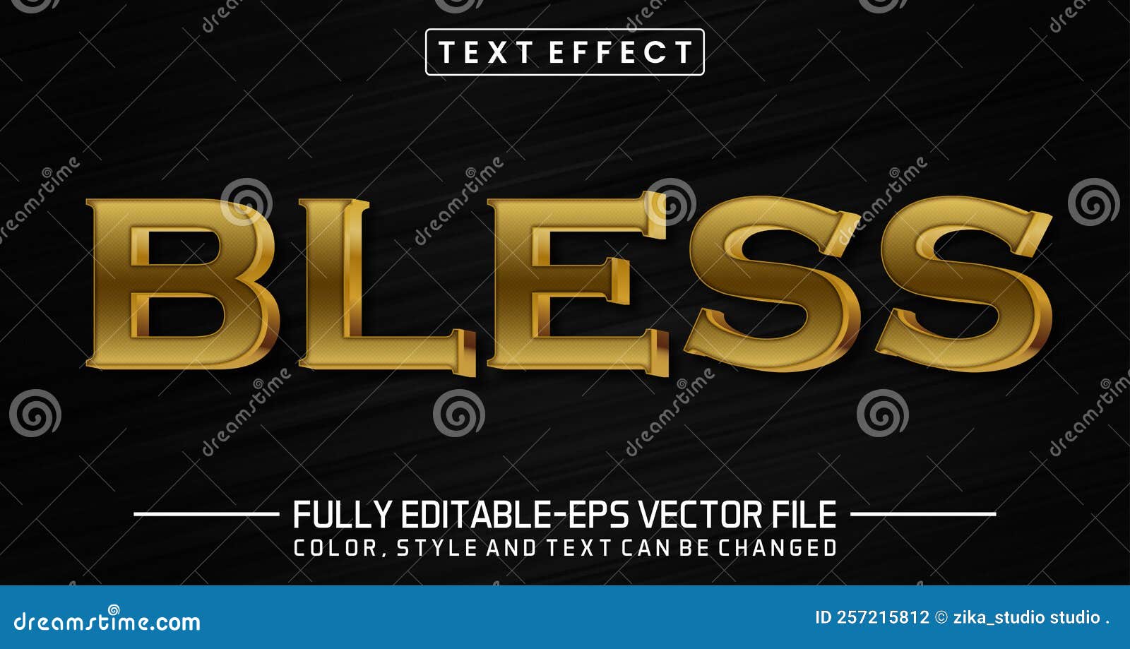 Bless Editable Text Effect - Bless Text Style Theme Stock Vector ...