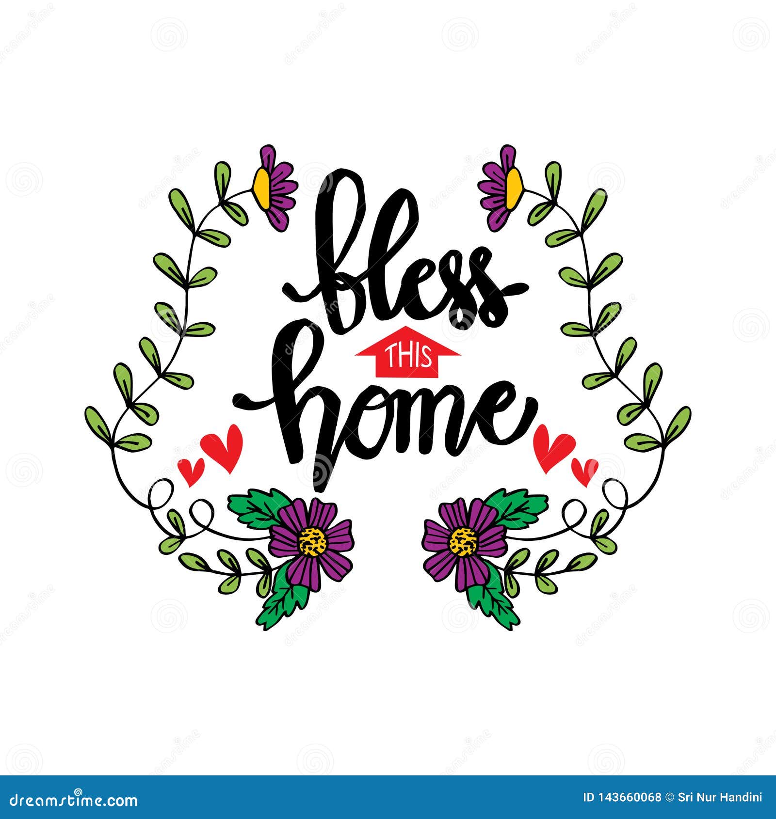 Bless Our Home, Vector. Wording Design, Lettering Isolated On White ...