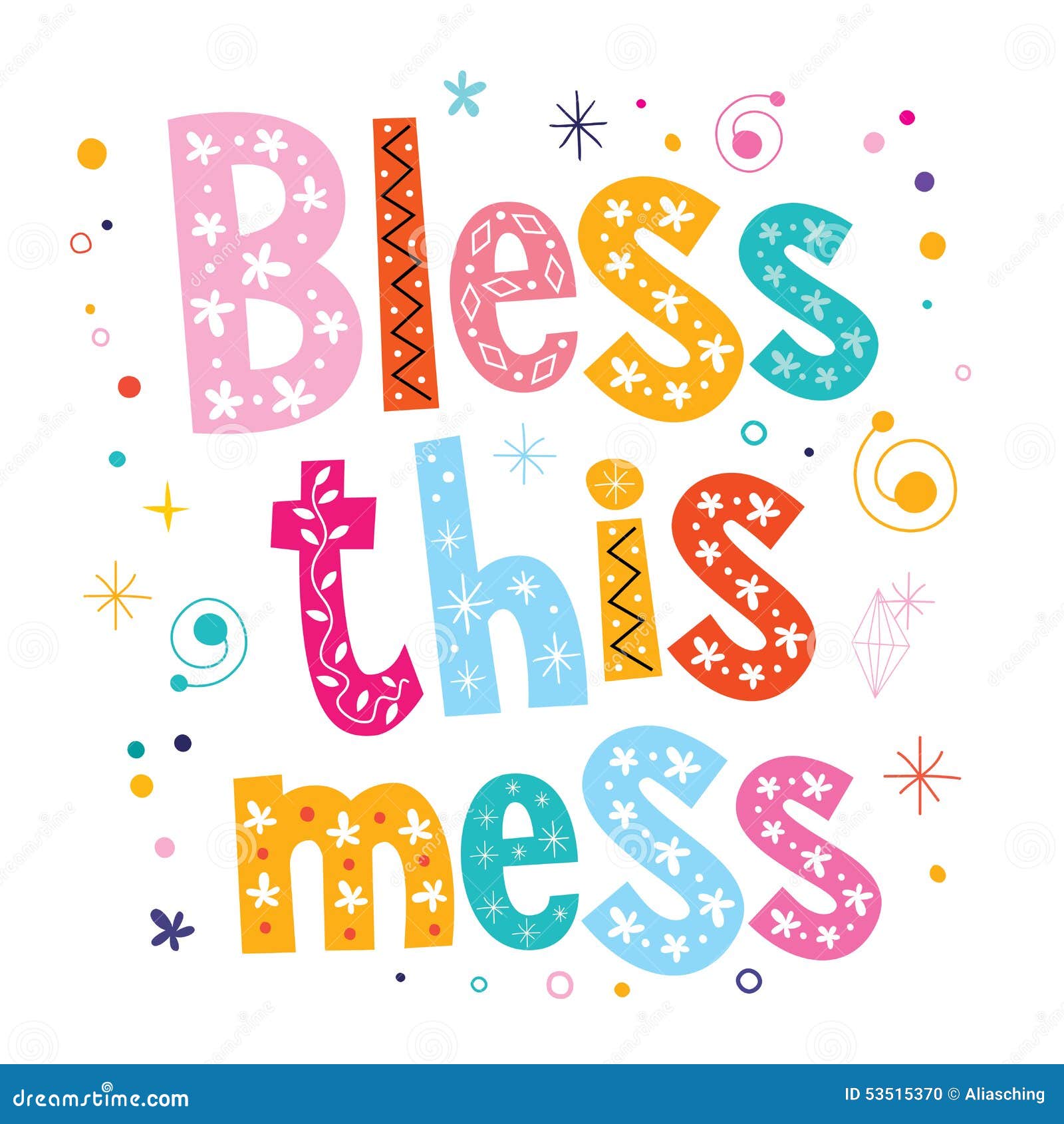 God Bless You, Handwritten Lettering. Church, Religion Concept ...